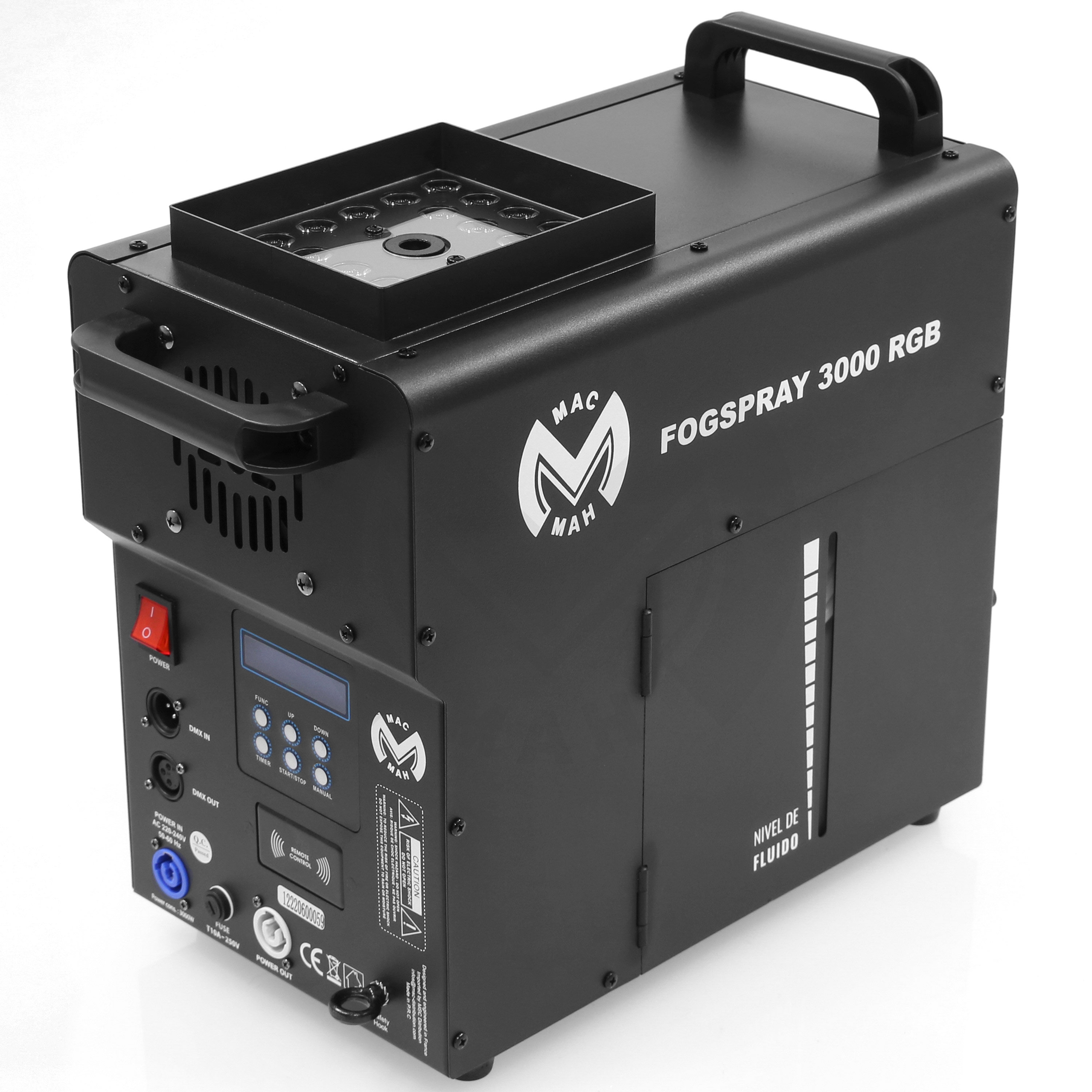 Mac Mah Fog Spray 3000 RGB - Machine à fumée SonoVente.com
