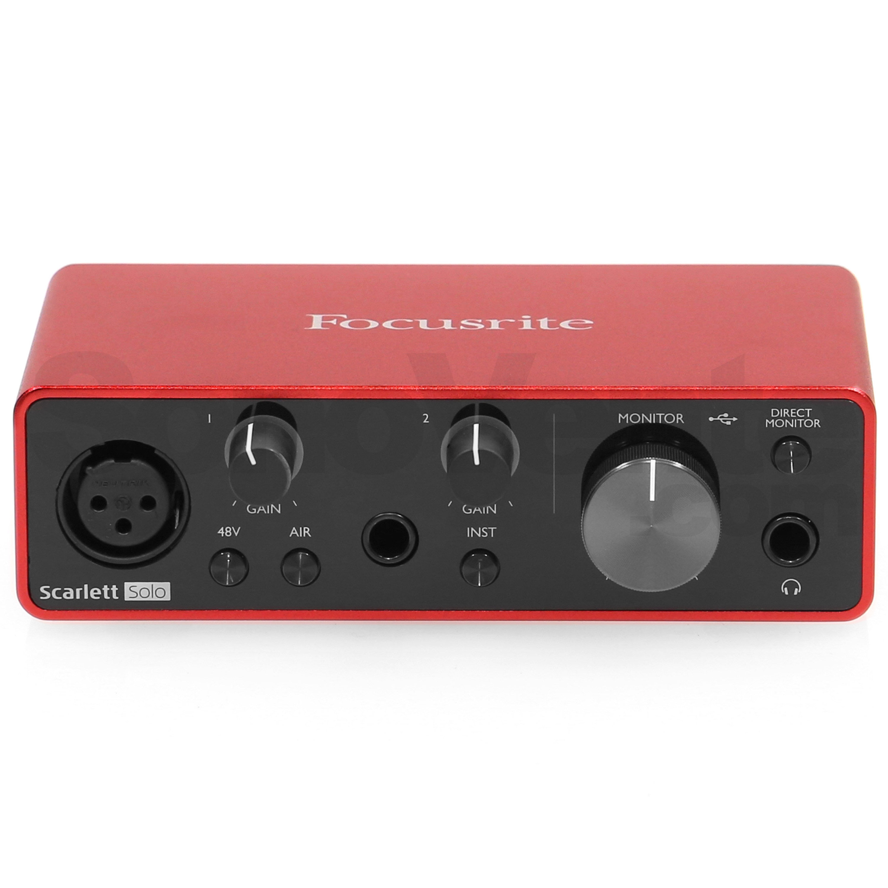 Focusrite Pack Scarlett Solo G3 + Micro PGA48 XLR + Pied micro + Casque ...
