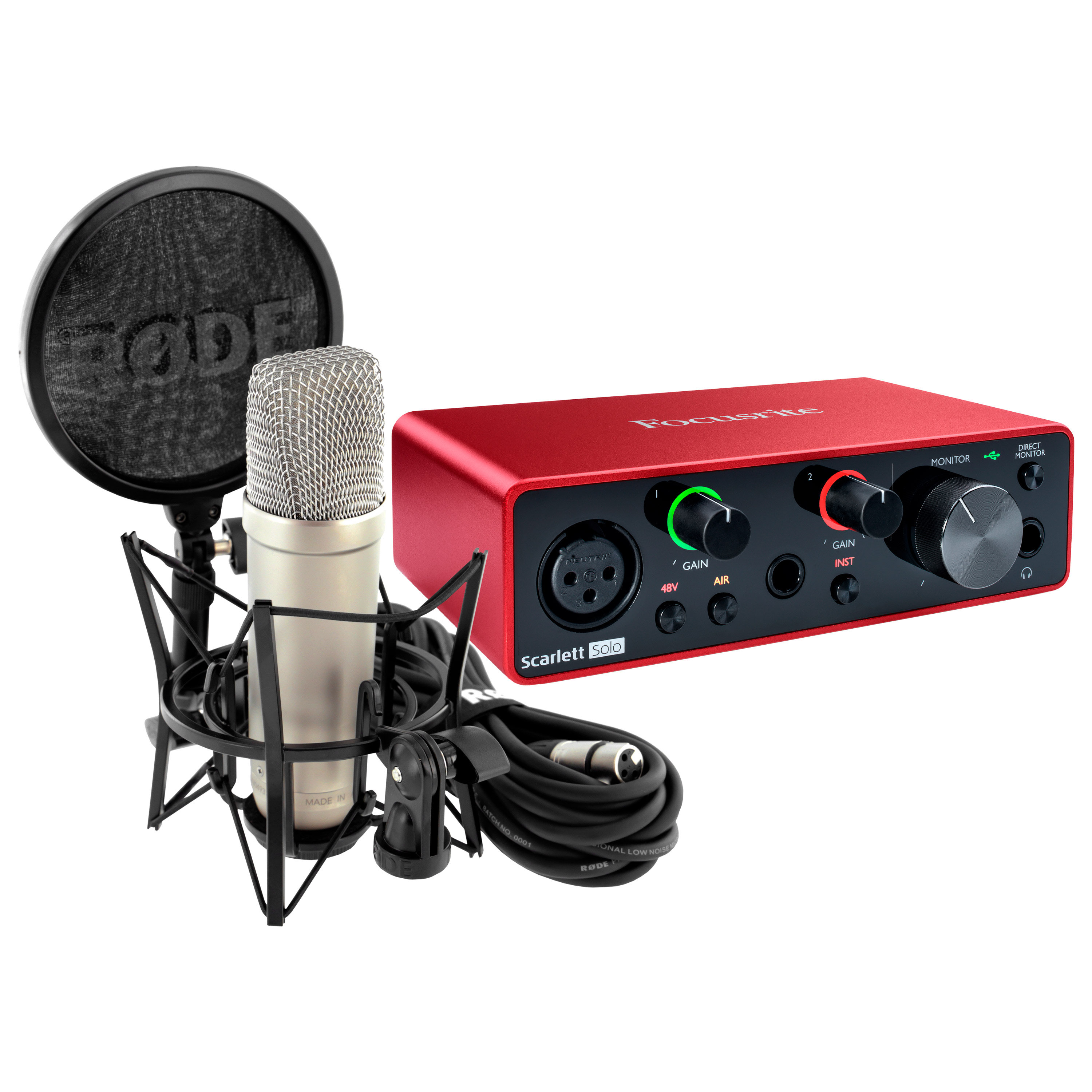Focusrite Pack Scarlett Solo G3 + Rode NT1-A - Pack MAO SonoVente.com
