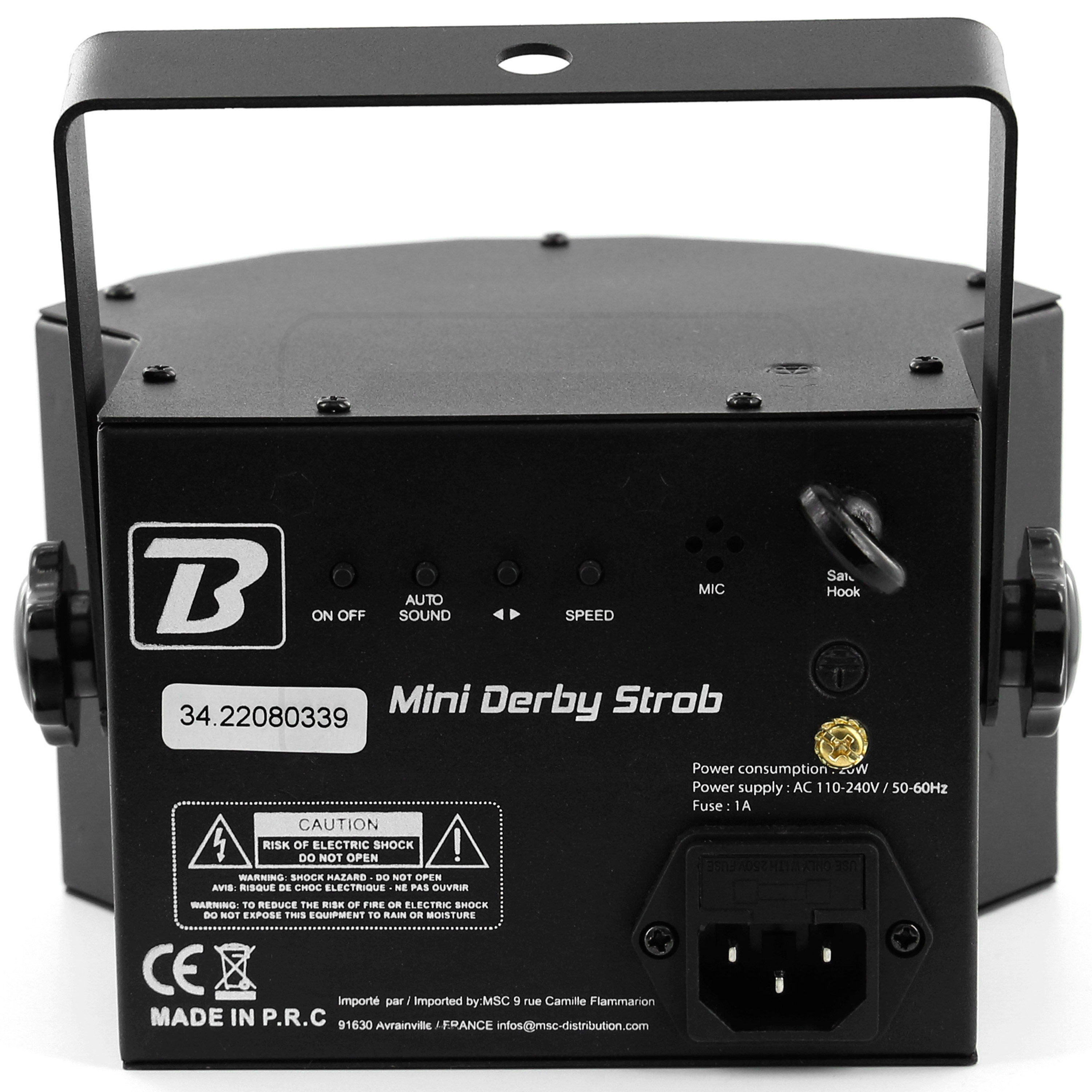 BoomTone DJ Mini Derby Strob - Effets à LED SonoVente.com