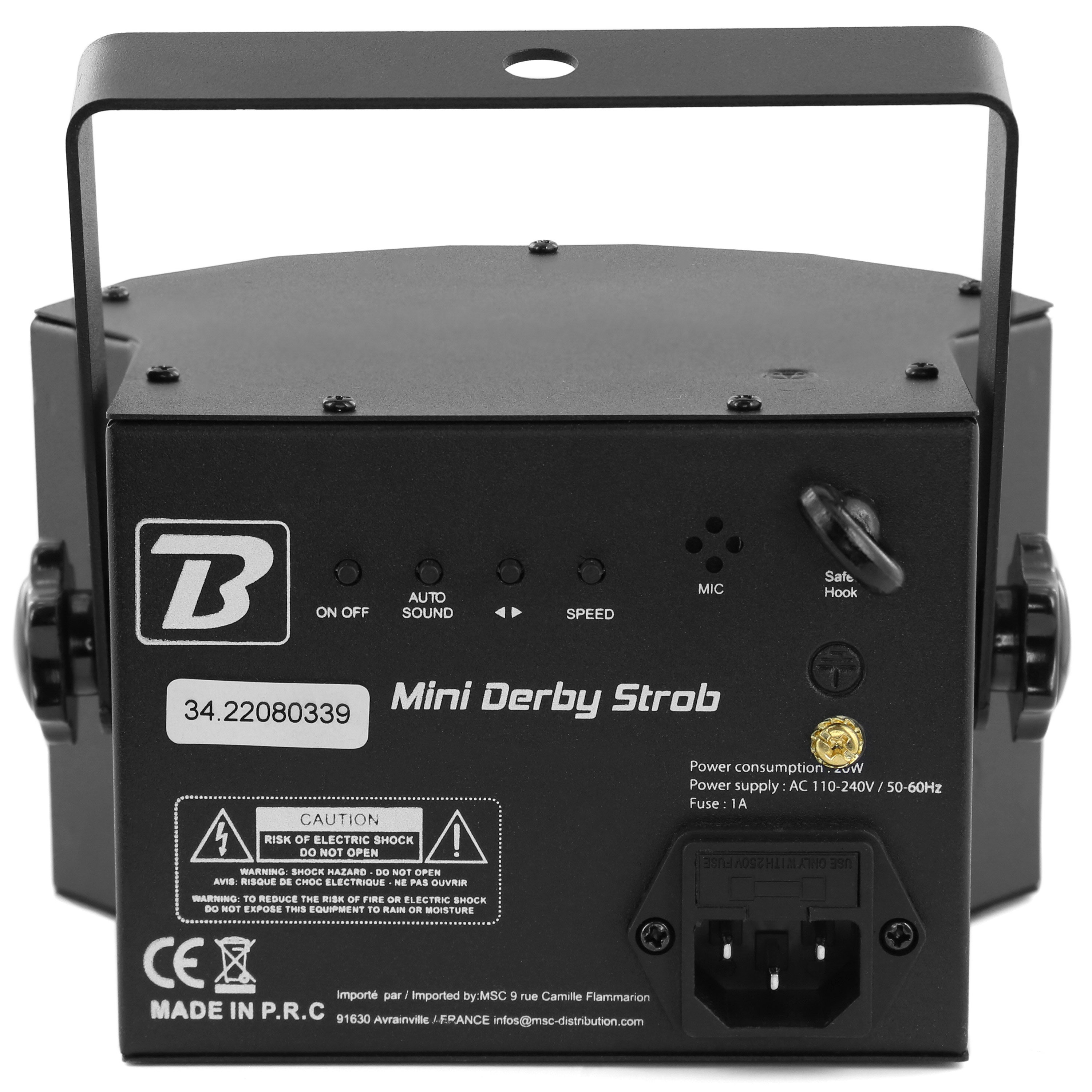 BoomTone DJ Mini Derby Strob - Effets à LED SonoVente.com