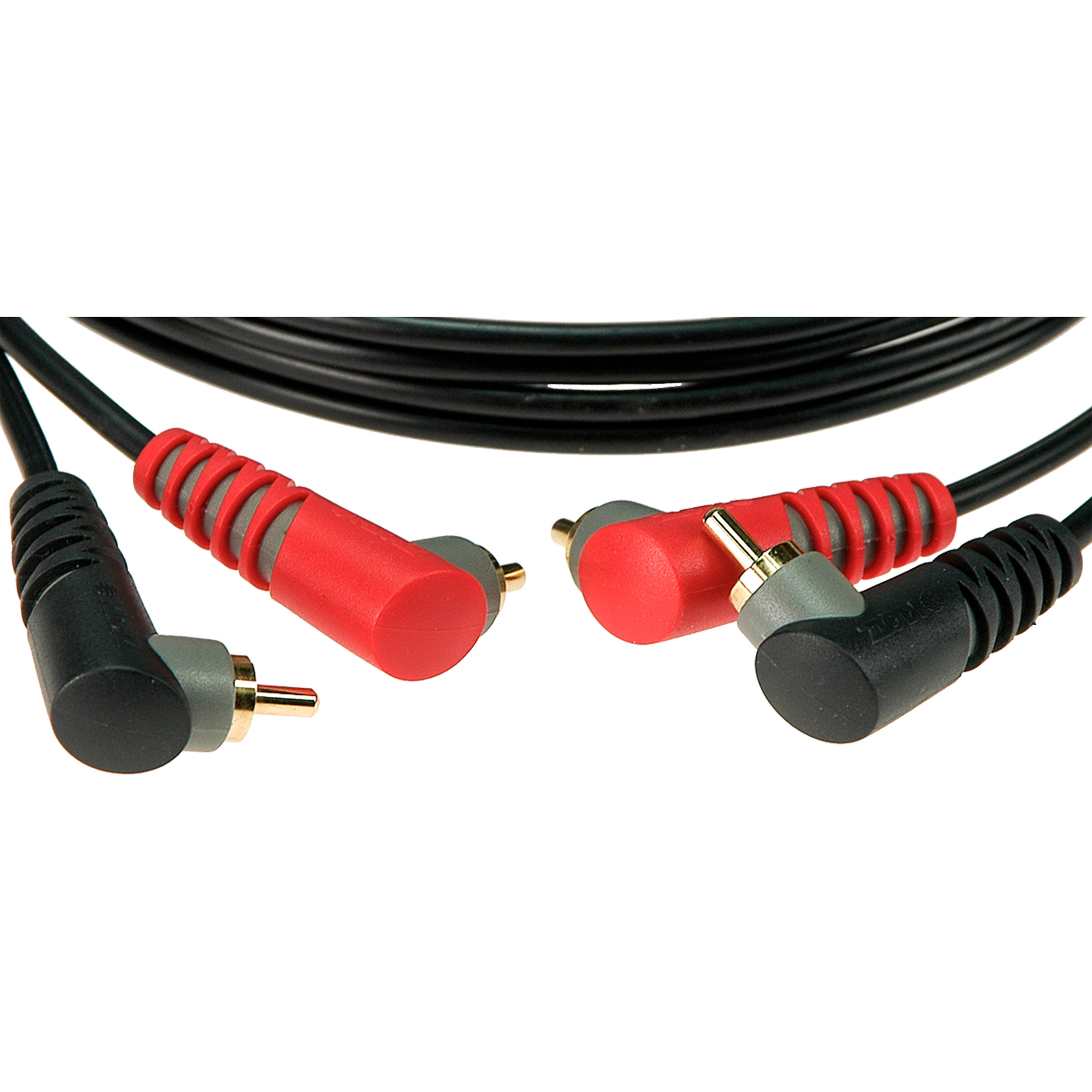 Klotz Bretelle 2x RCA mâles coudés / 2x RCA mâles coudés, 2m - Câble bretelle SonoVente.com