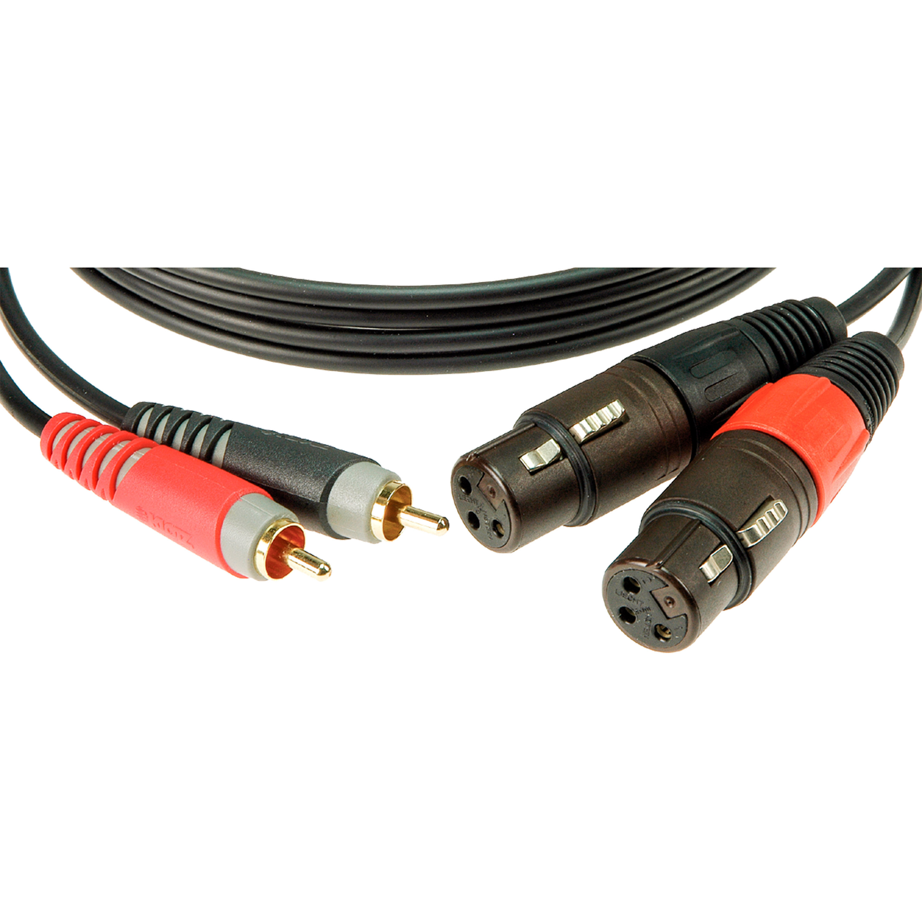 Klotz Bretelle 2x XLR femelles / 2x RCA mâles, 6m - Câble bretelle SonoVente.com