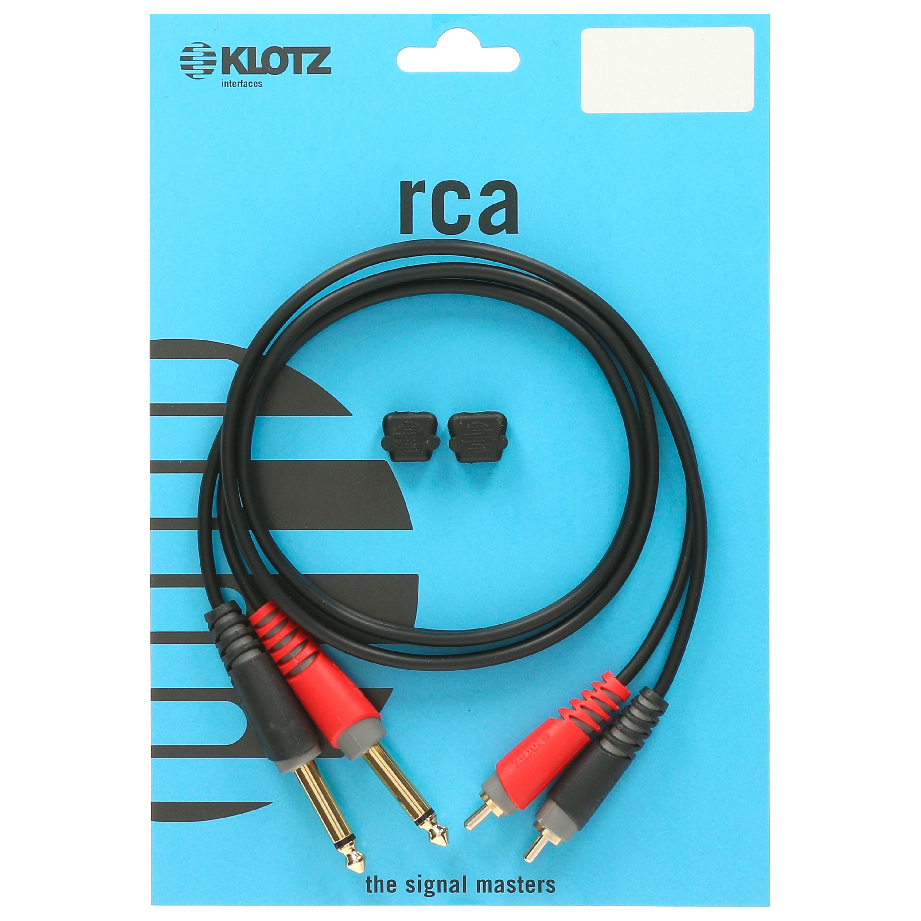 Klotz Bretelle 2x RCA mâles / 2x Jacks mâles TS, 6m - Câble bretelle SonoVente.com