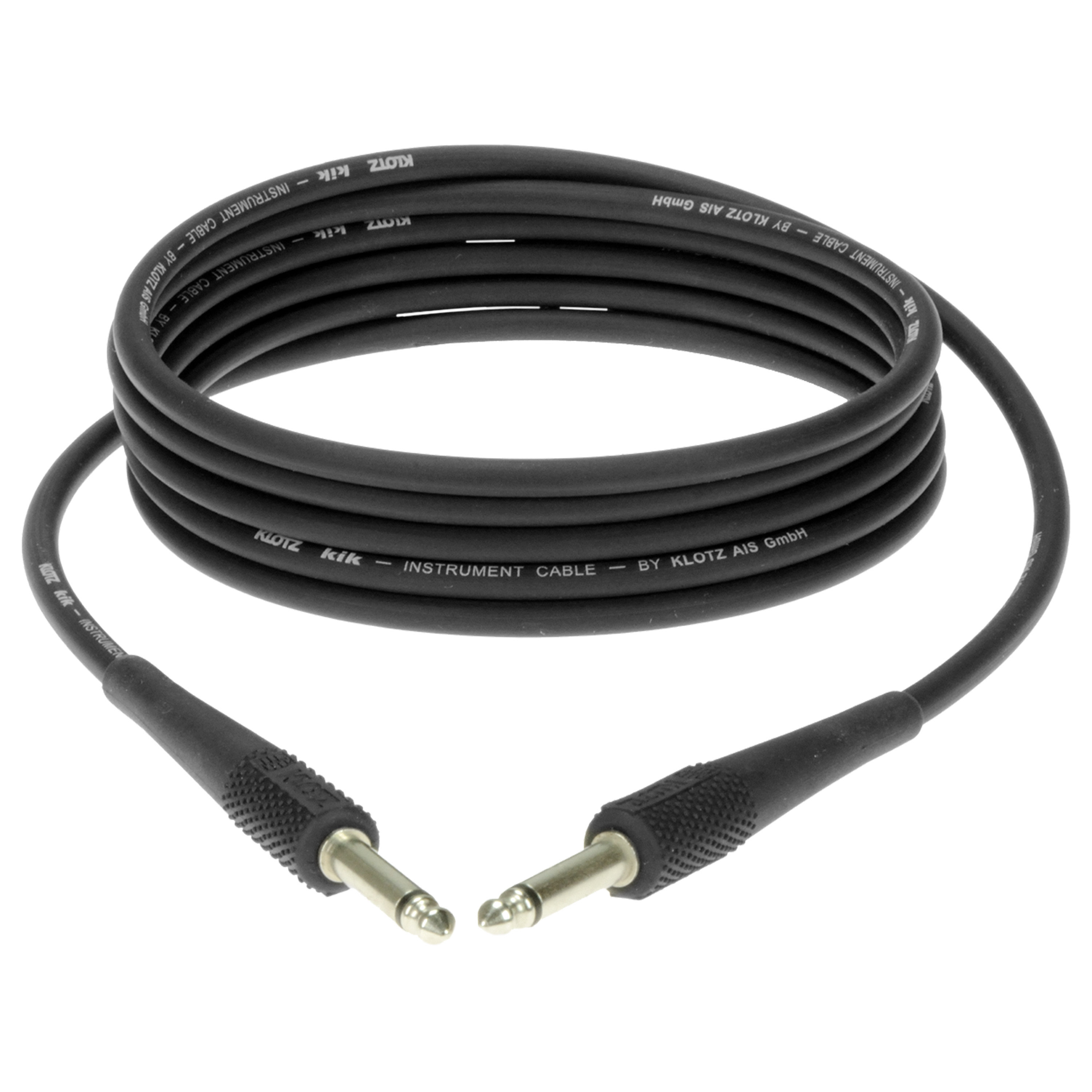 Klotz Câble KIK Jack TS mâle/mâle capuchons noirs,9m - Câble instrument ...