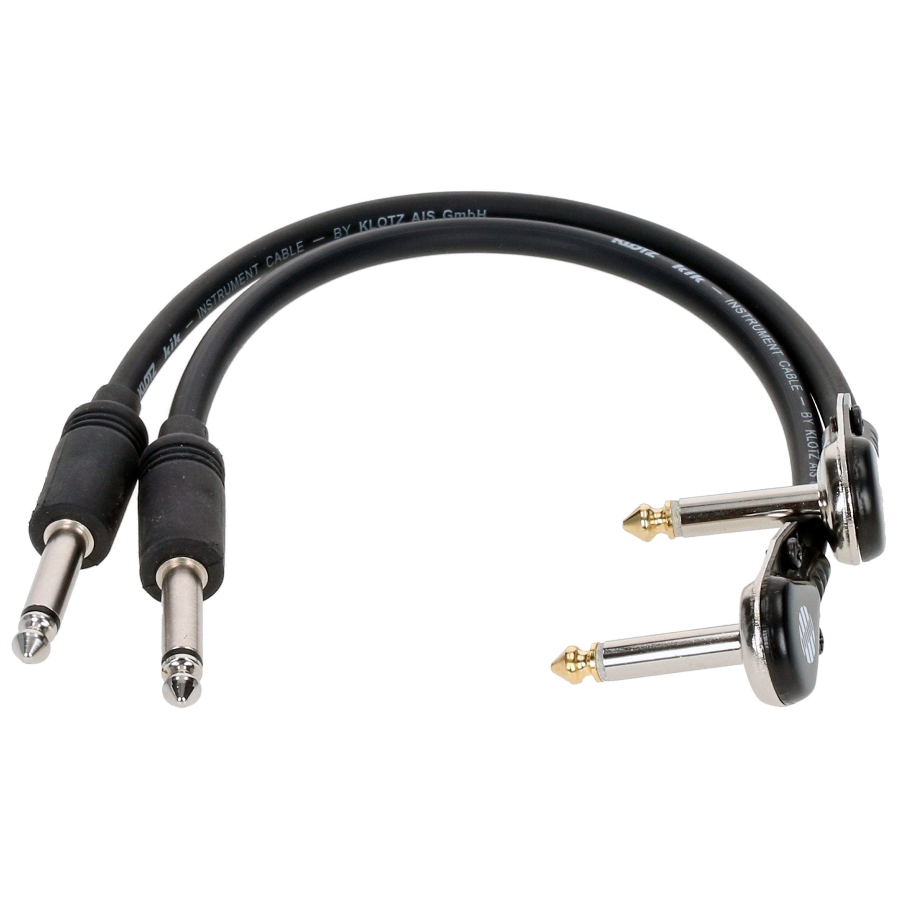 Klotz Jeu de 2 câbles patch pour pédale Professionnel Jack 6.35mm ...