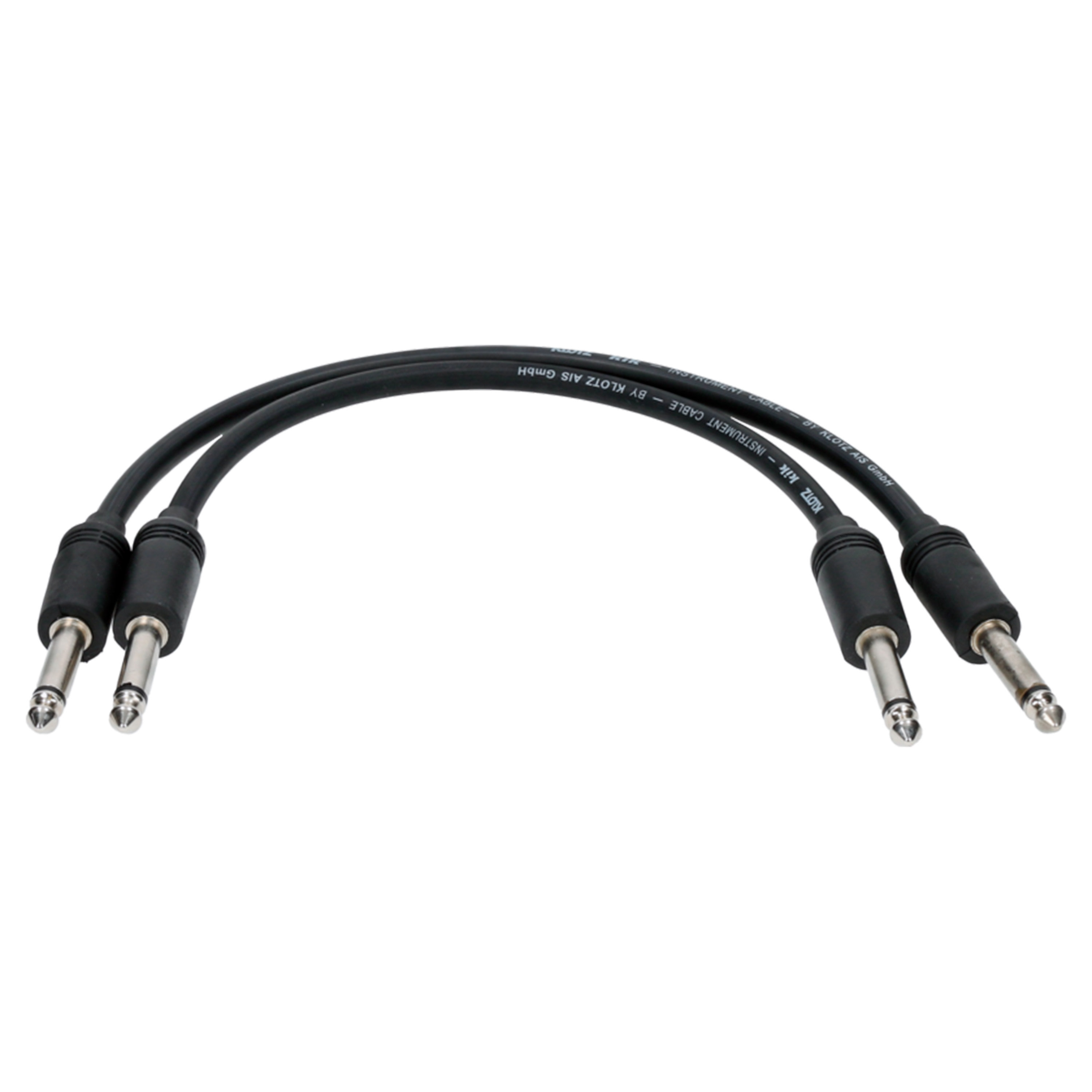 Klotz Jeu de 2 câbles Jack 6.35mm mono mâle Professionnel 90cm noir ...