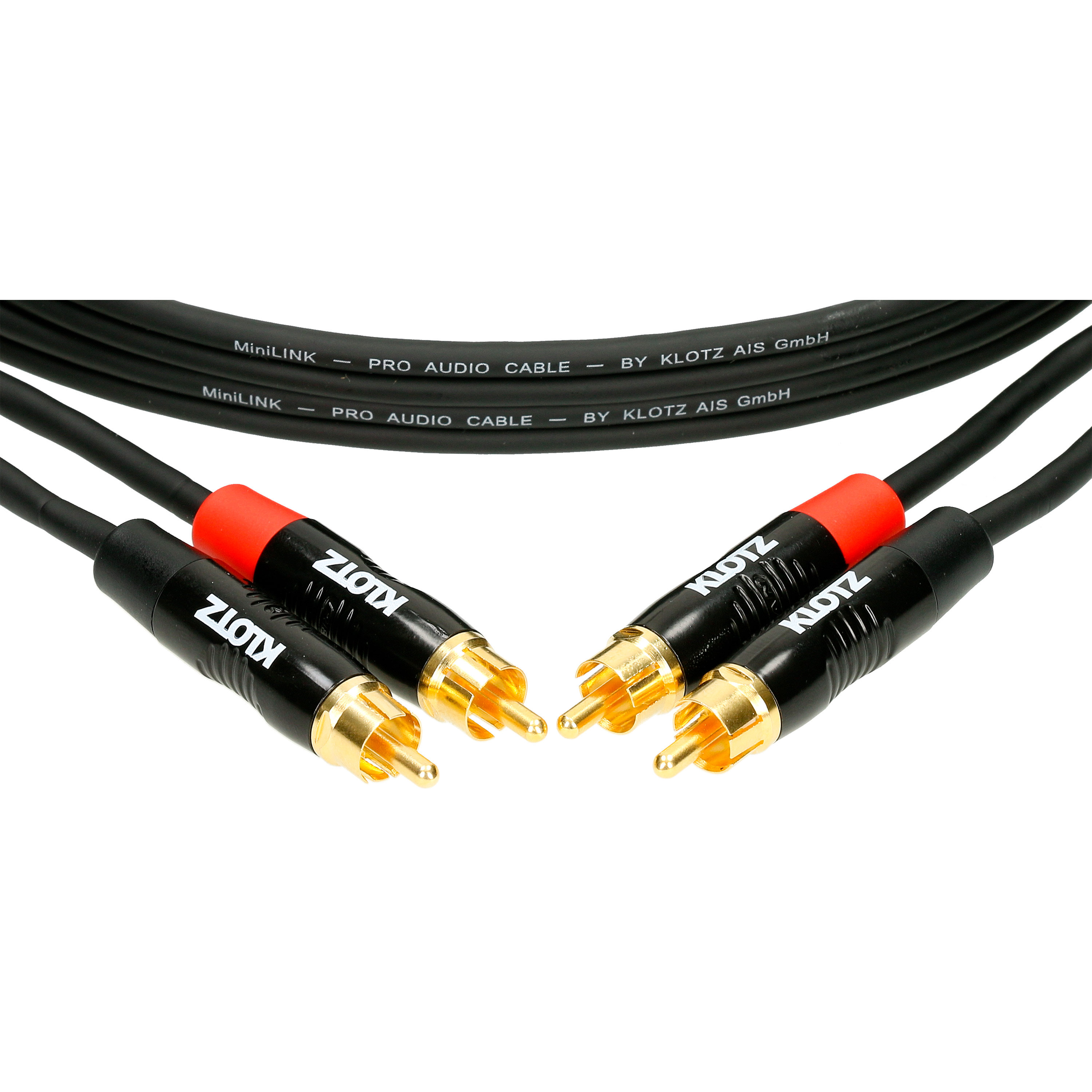 Klotz Bretelle 2x RCA mâles / 2x RCA mâles, 6m - Câble bretelle SonoVente.com