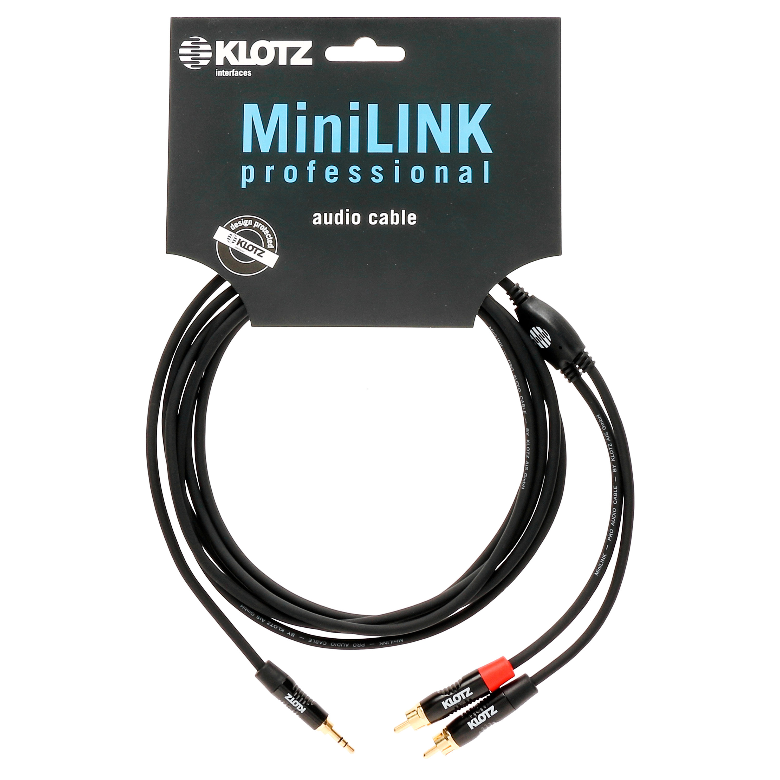 Klotz Câble Y mini-Jack TRS / 2x RCA mâles, 6m - Y kabels SonoVente.com - nl