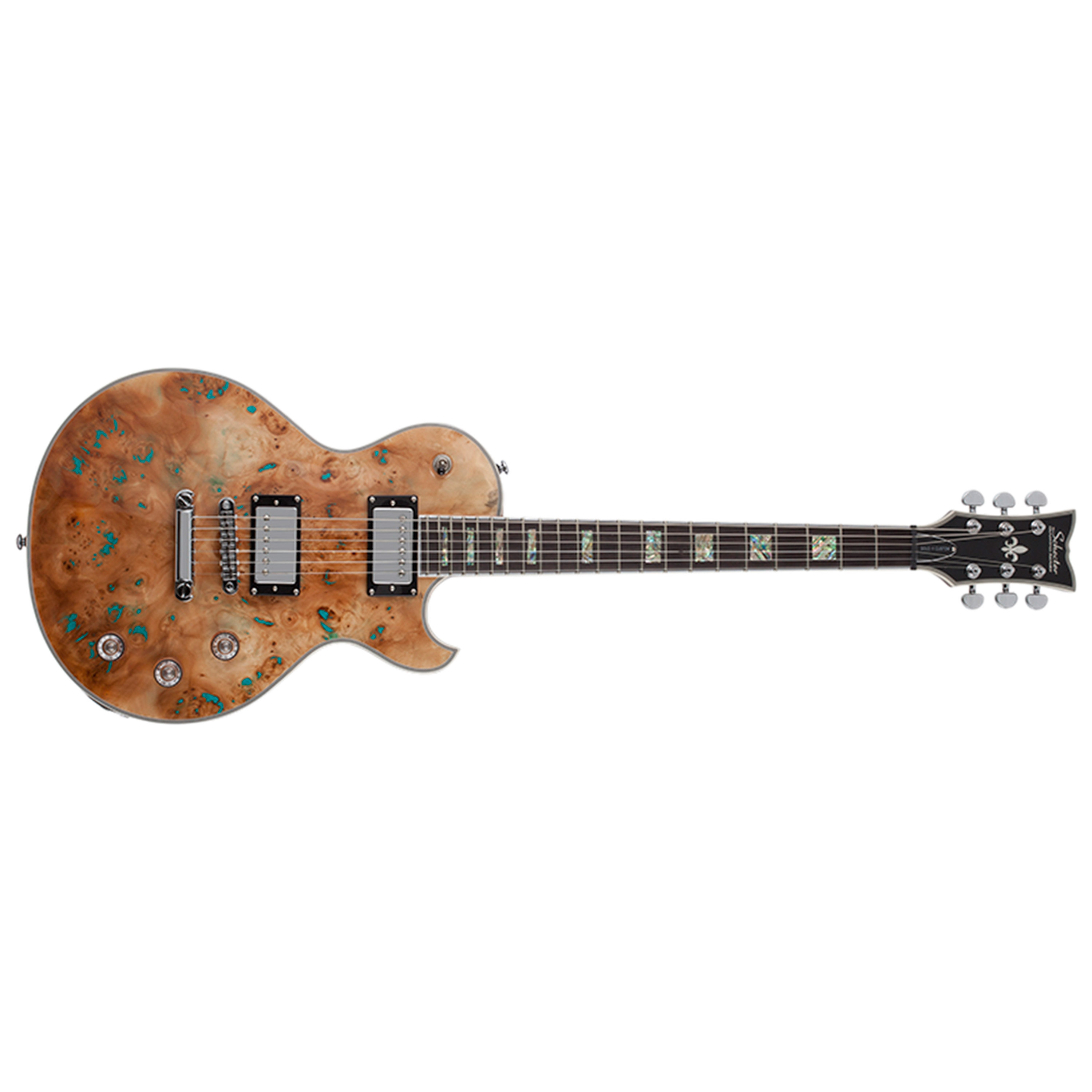 Schecter Solo-II Custom - Burl Natural - Guitare forme LP SonoVente.com