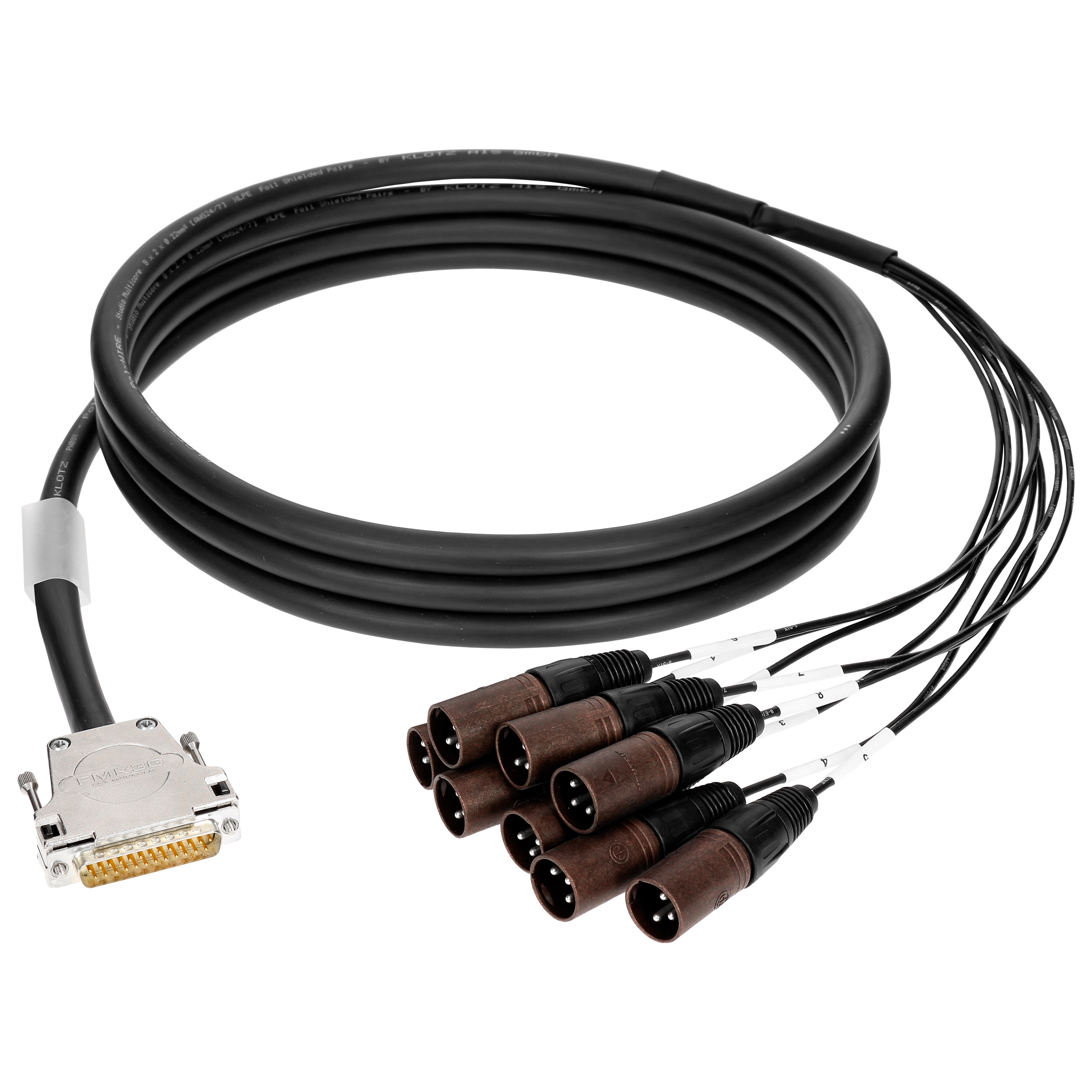 Klotz Multipaires TASCAM 8 canaux D-Sub 25 mâle / 8x XLR 3p. mâle 3m ...