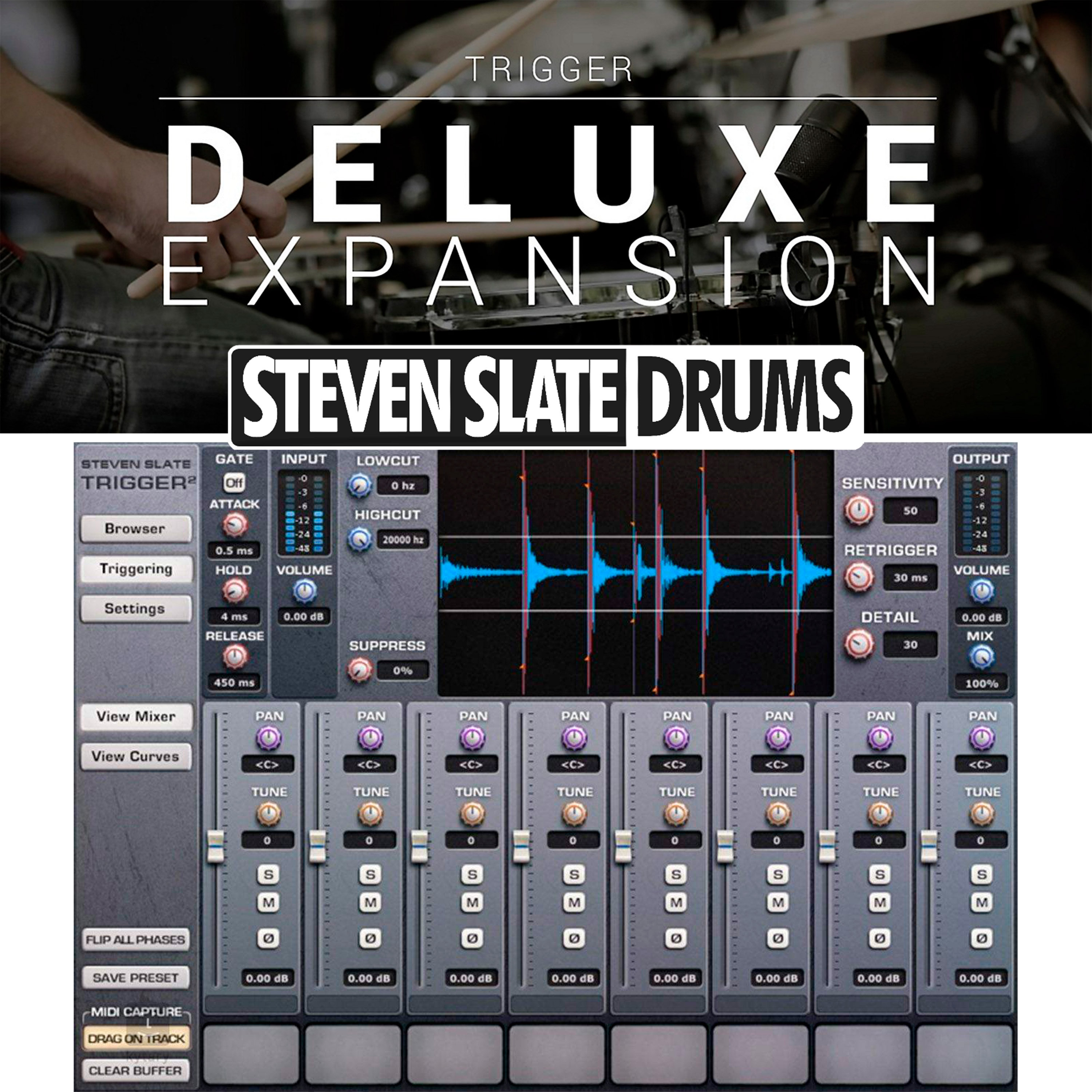 Steven Slate TRIGGER2 Deluxe Expansion - Logiciel plugins d'effets SonoVente.com