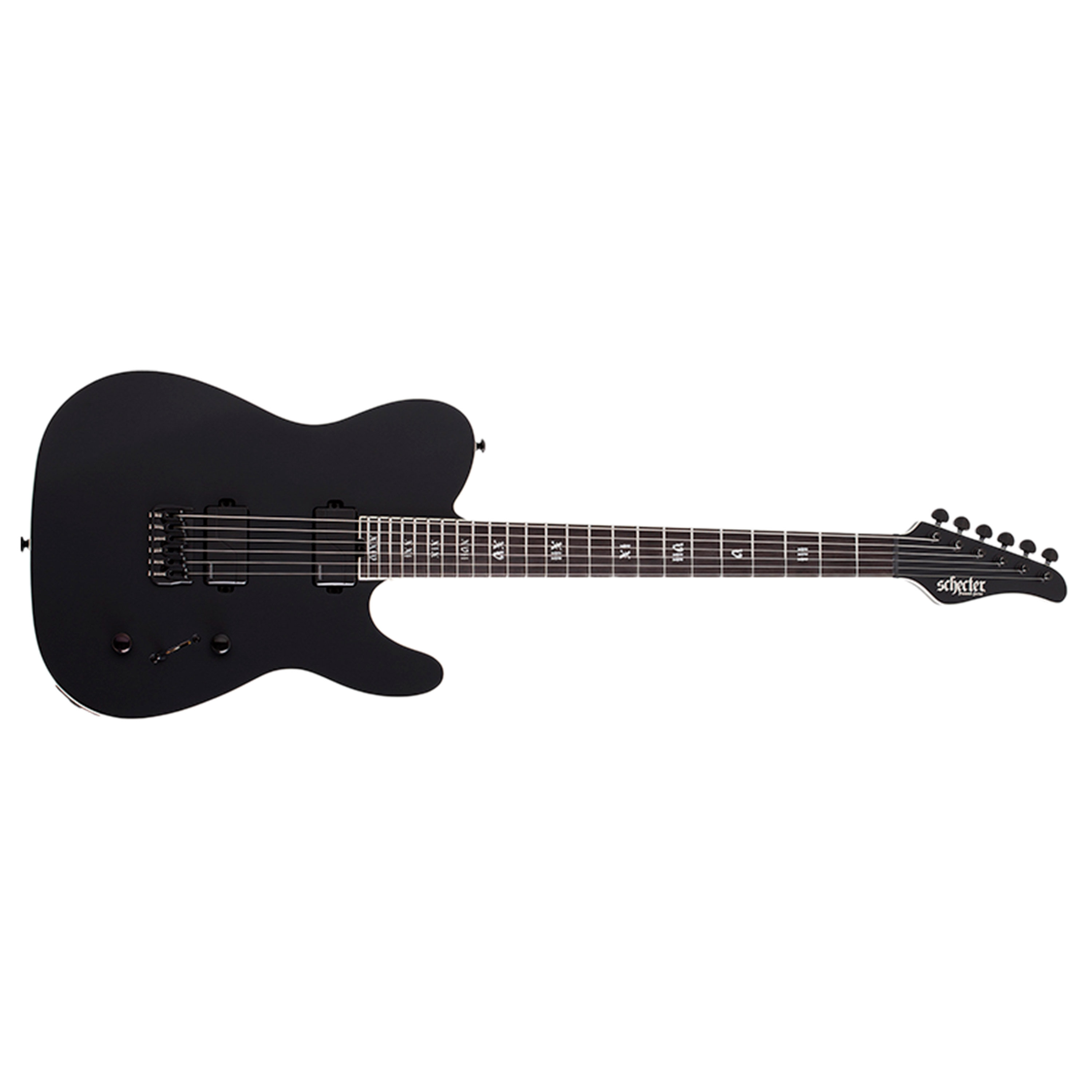 Schecter PT SLS Elite Evil Twin - Satin Black - Metal / Modern Guitar ...