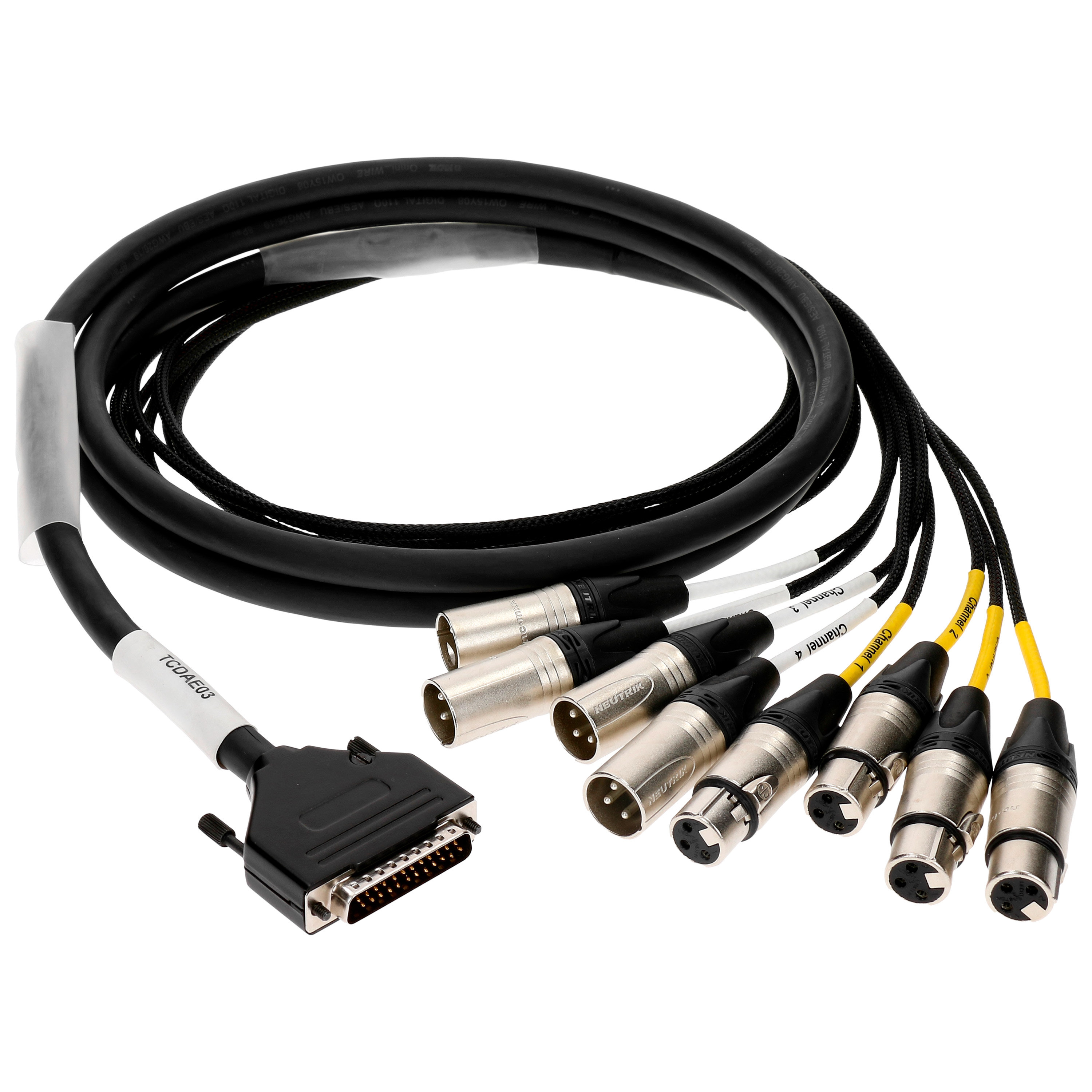 Klotz Câble multipaires TASCAM loom 8 canaux numérique D-Sub 25p. mâle ...