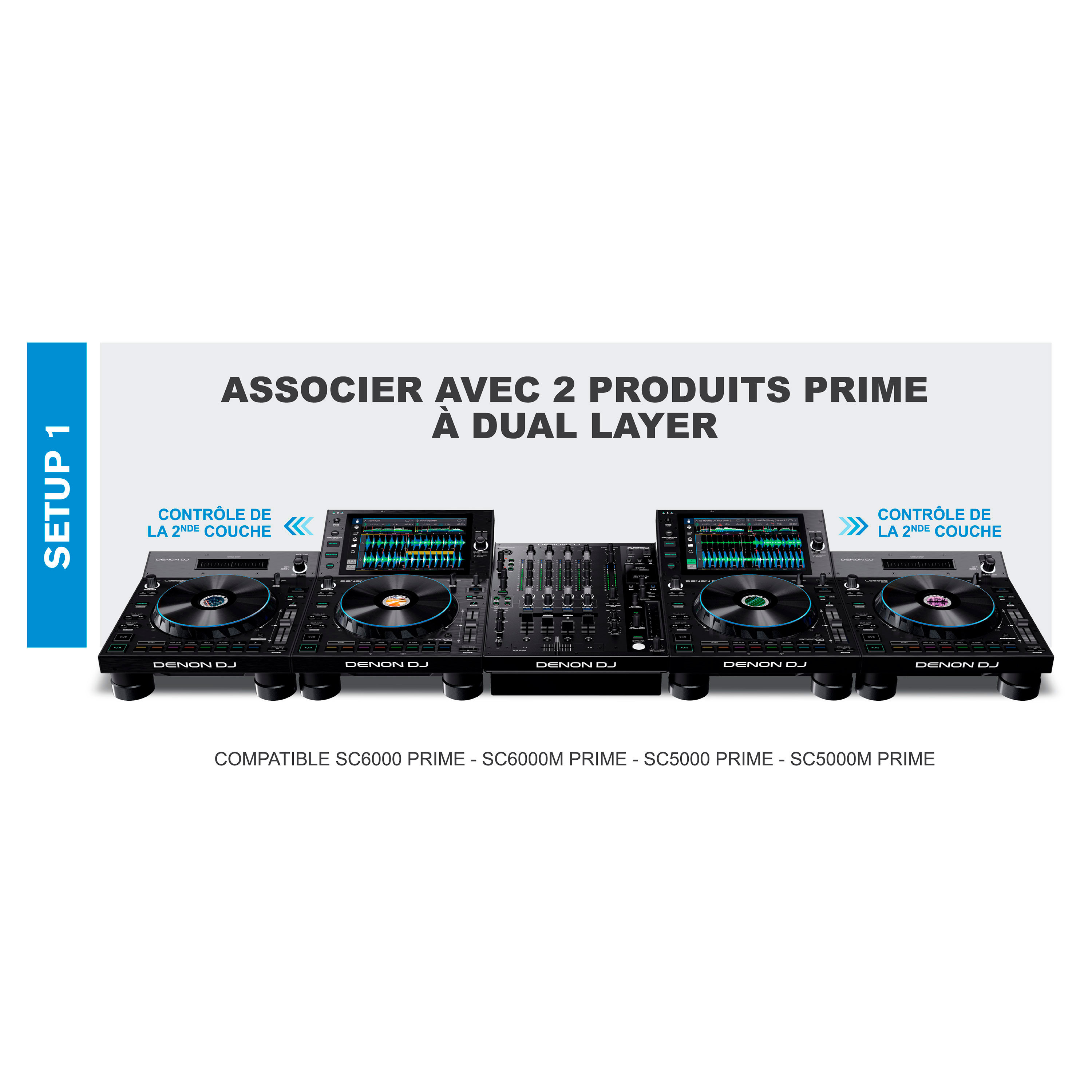 Denon DJ SC6000 Prime + LC 6000 Bundle - Contrôleur DJ autonome ...