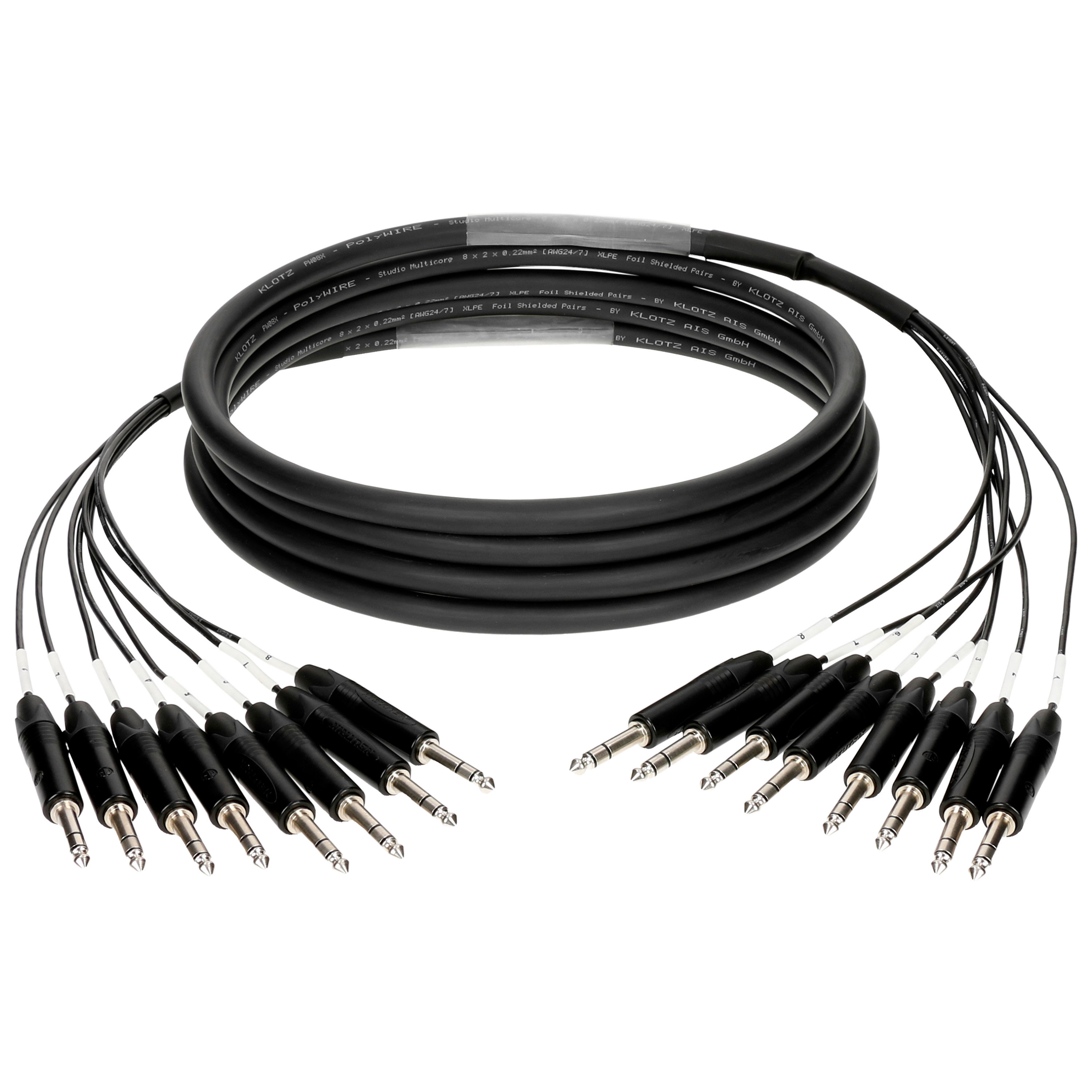 Klotz Câble multipaires loom 8 canaux analogiques Jack 6.35mm Neutrik ...