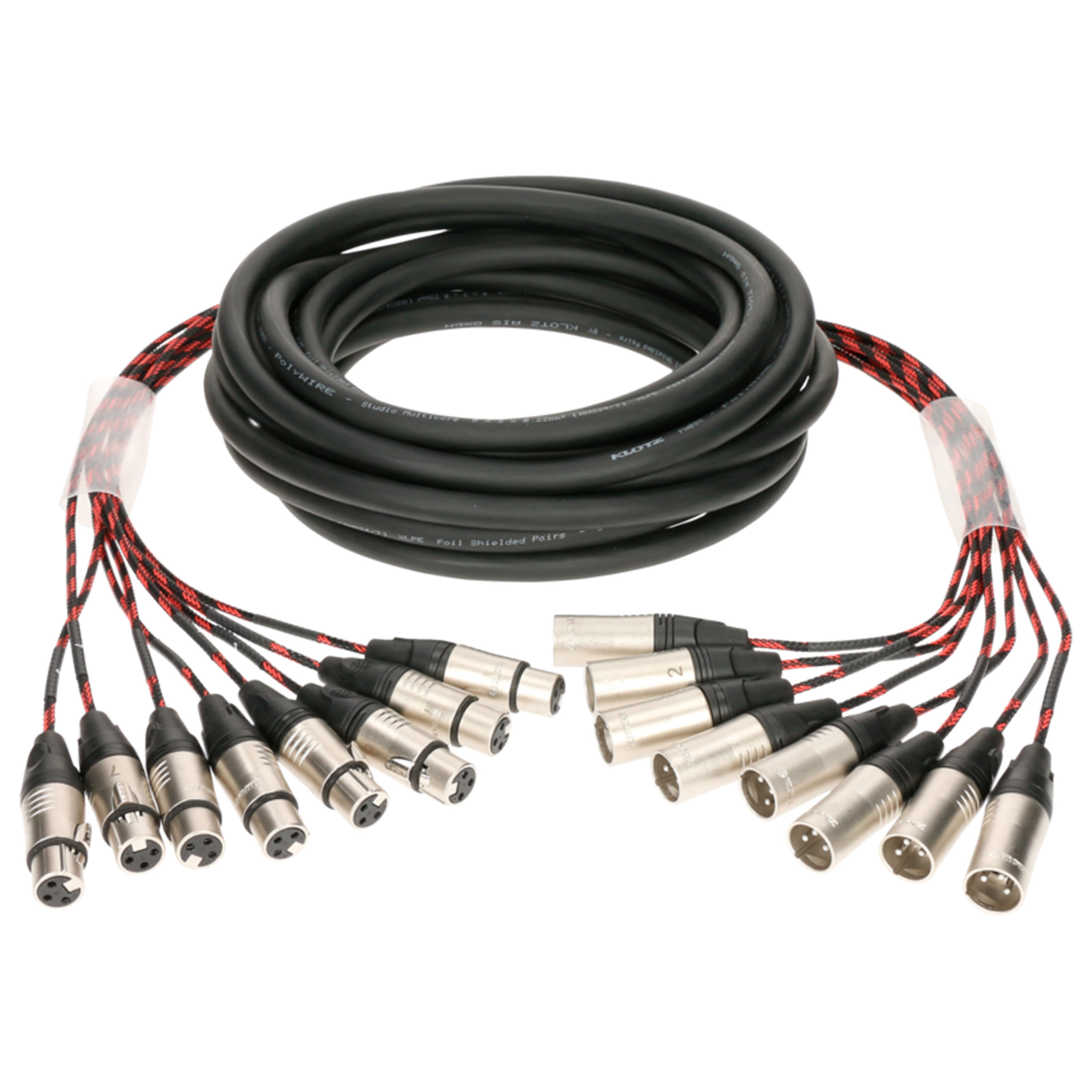 Câble multipaires loom analogique 8x XLR femelle Klotz - 8x XLR mâle ...