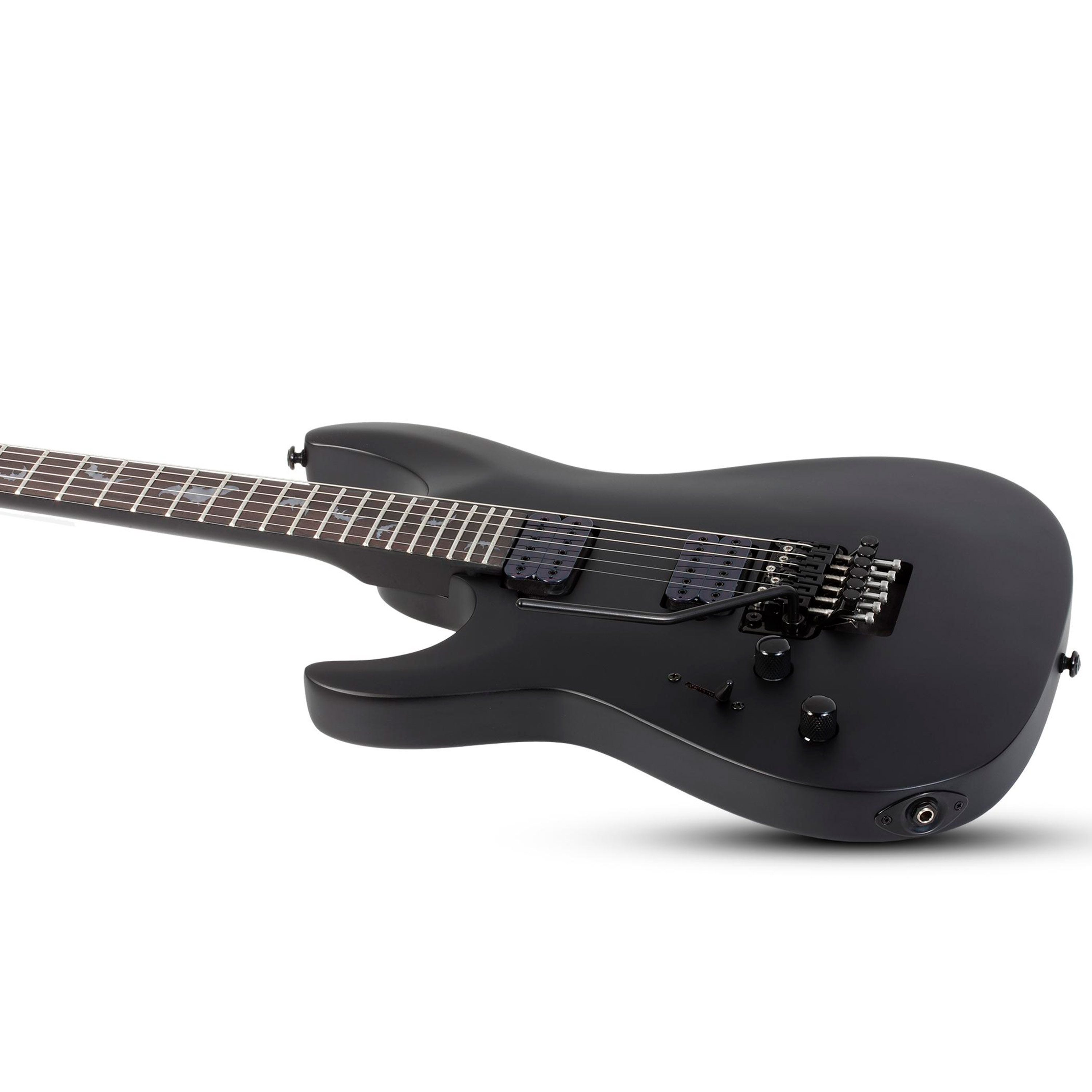 Schecter Damien 6 Floyd Rose - Satin Black gaucher - Guitarra Metal ...