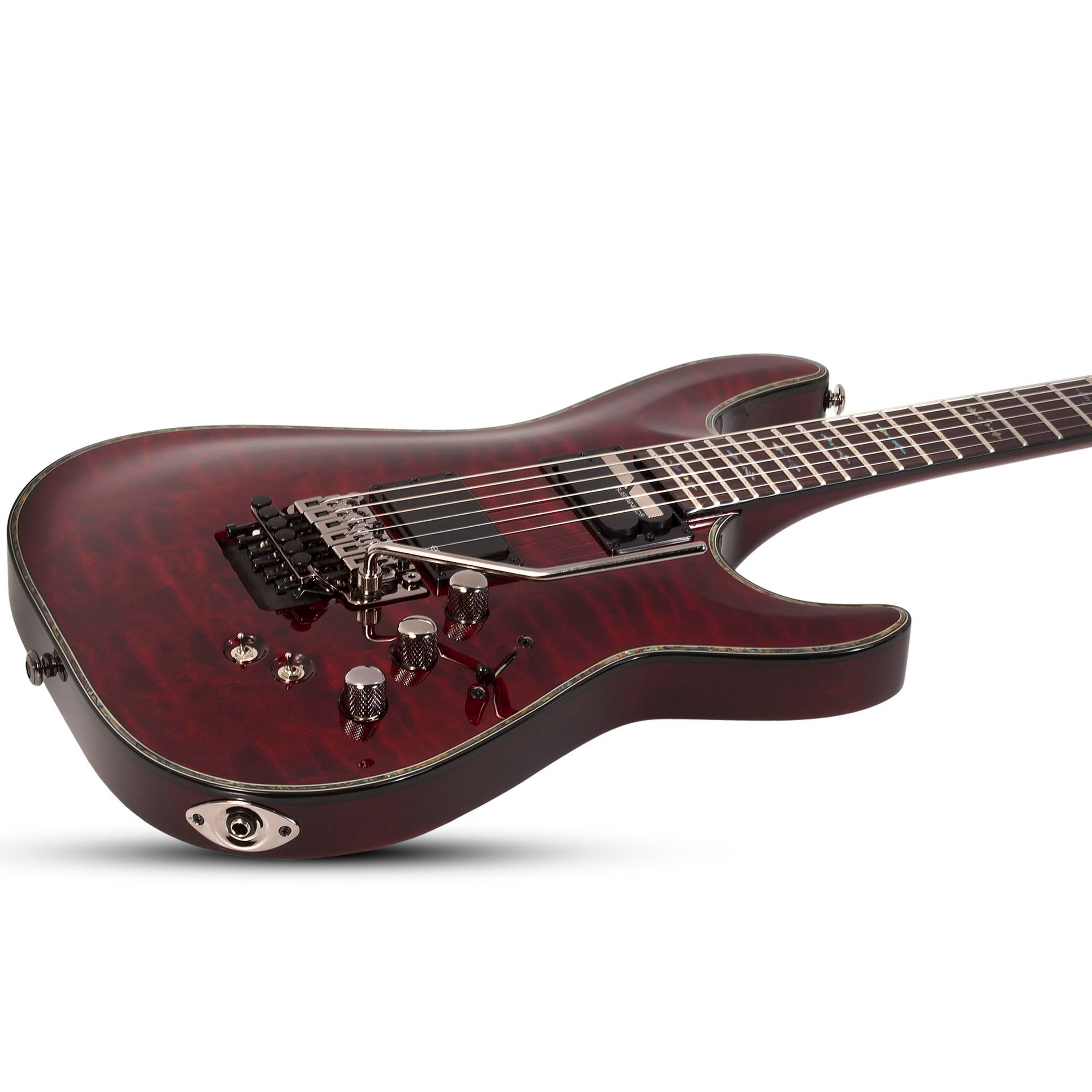 Schecter Hellraiser C-1 Floyd, Sustainiac - Black Cherry - Guitare ...