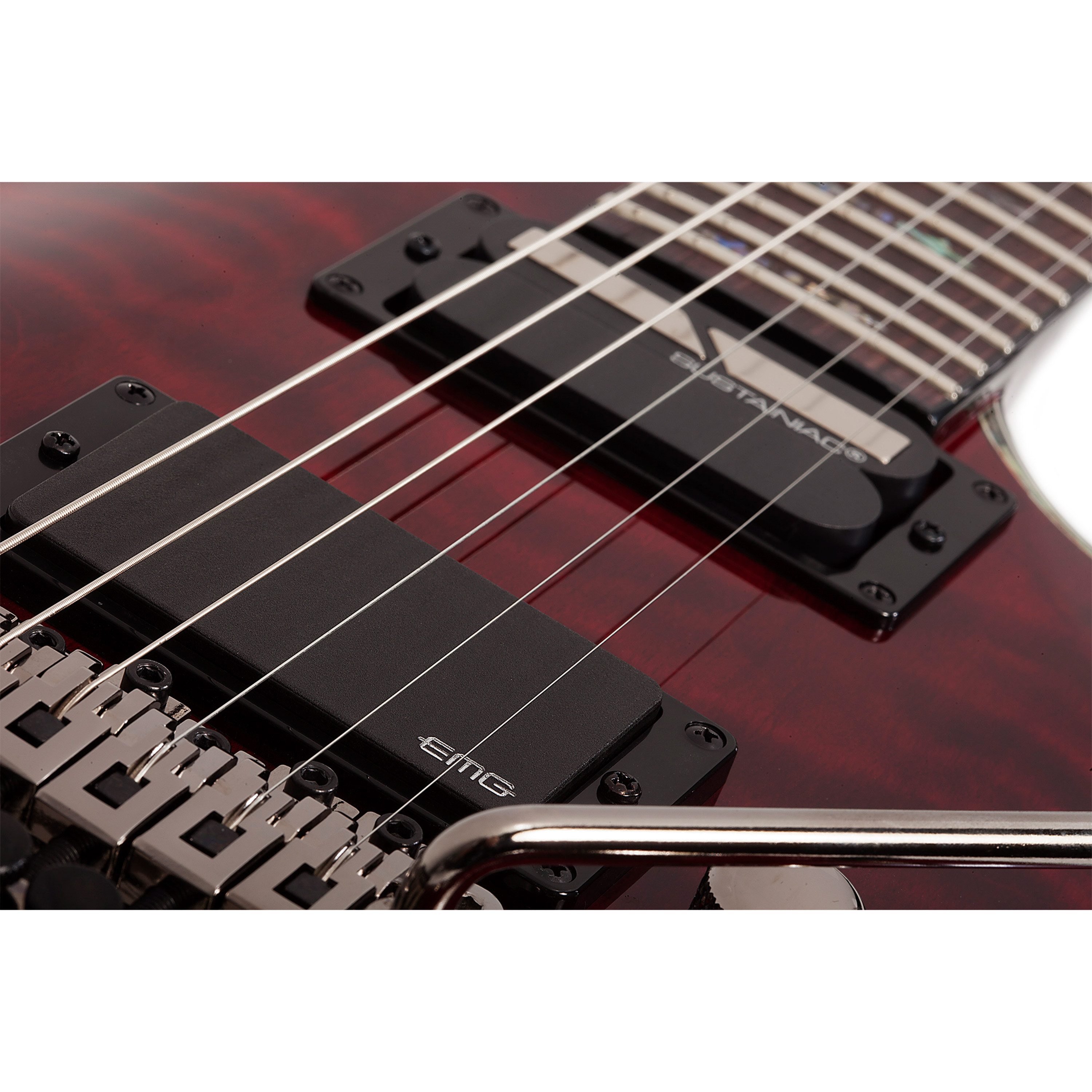 Schecter Hellraiser C-1 Floyd, Sustainiac - Black Cherry - Guitare ...