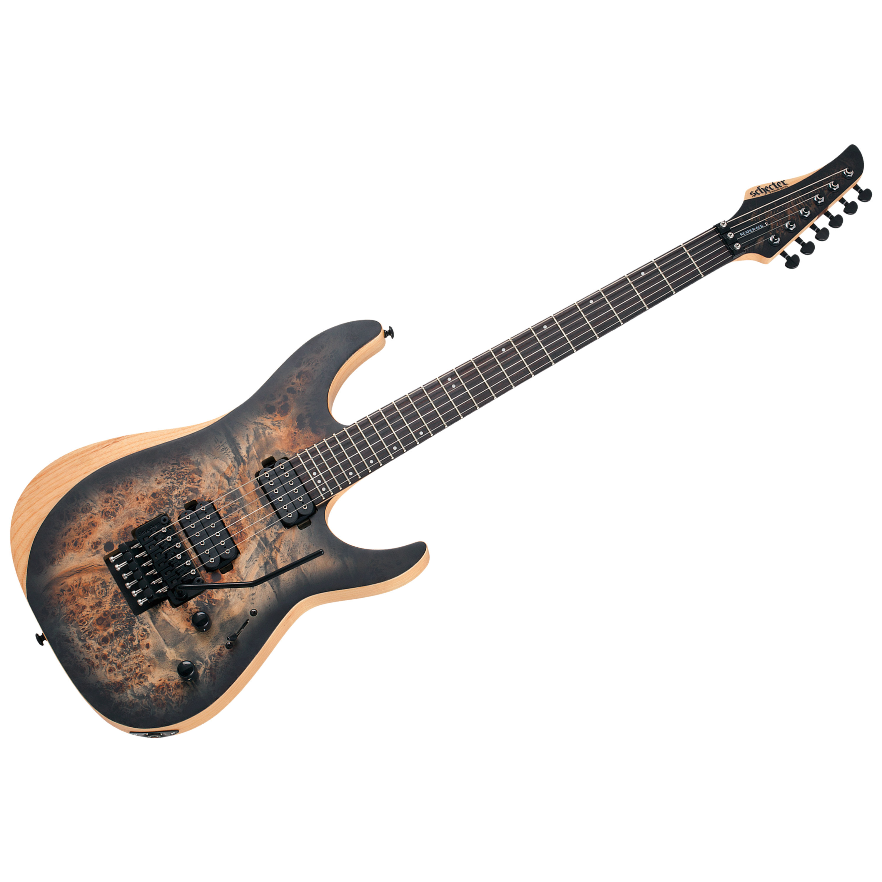 Schecter Reaper 6 Floyd Rose - Charcoal Burst - Guitare métal / moderne ...