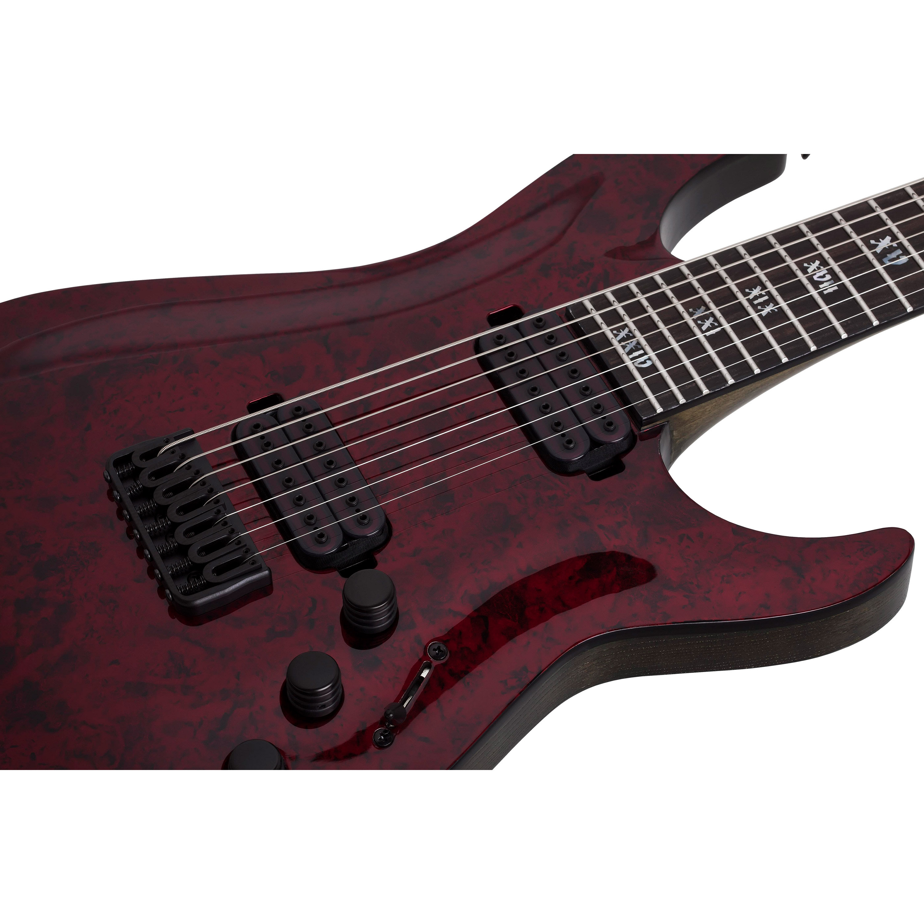 Schecter Apocalypse C-7 chevalet fixe - Red Reign - Guitare métal ...