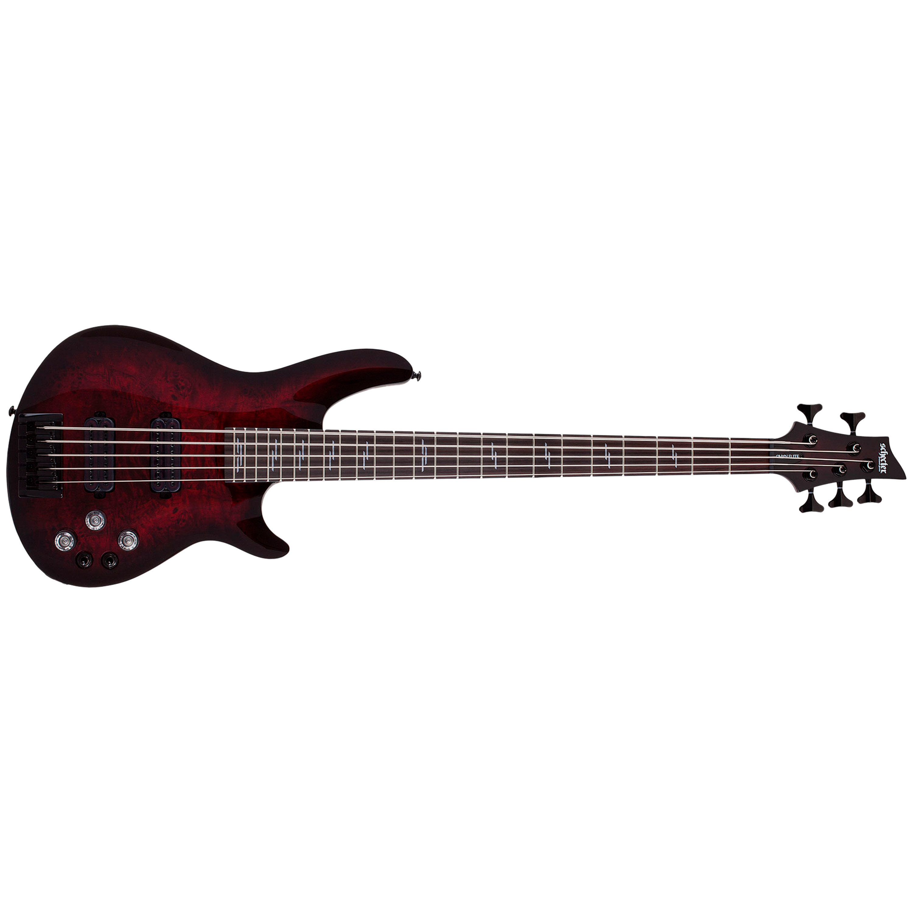 Schecter Omen Elite-5 - Black Cherry Burst - Basse électrique SonoVente.com