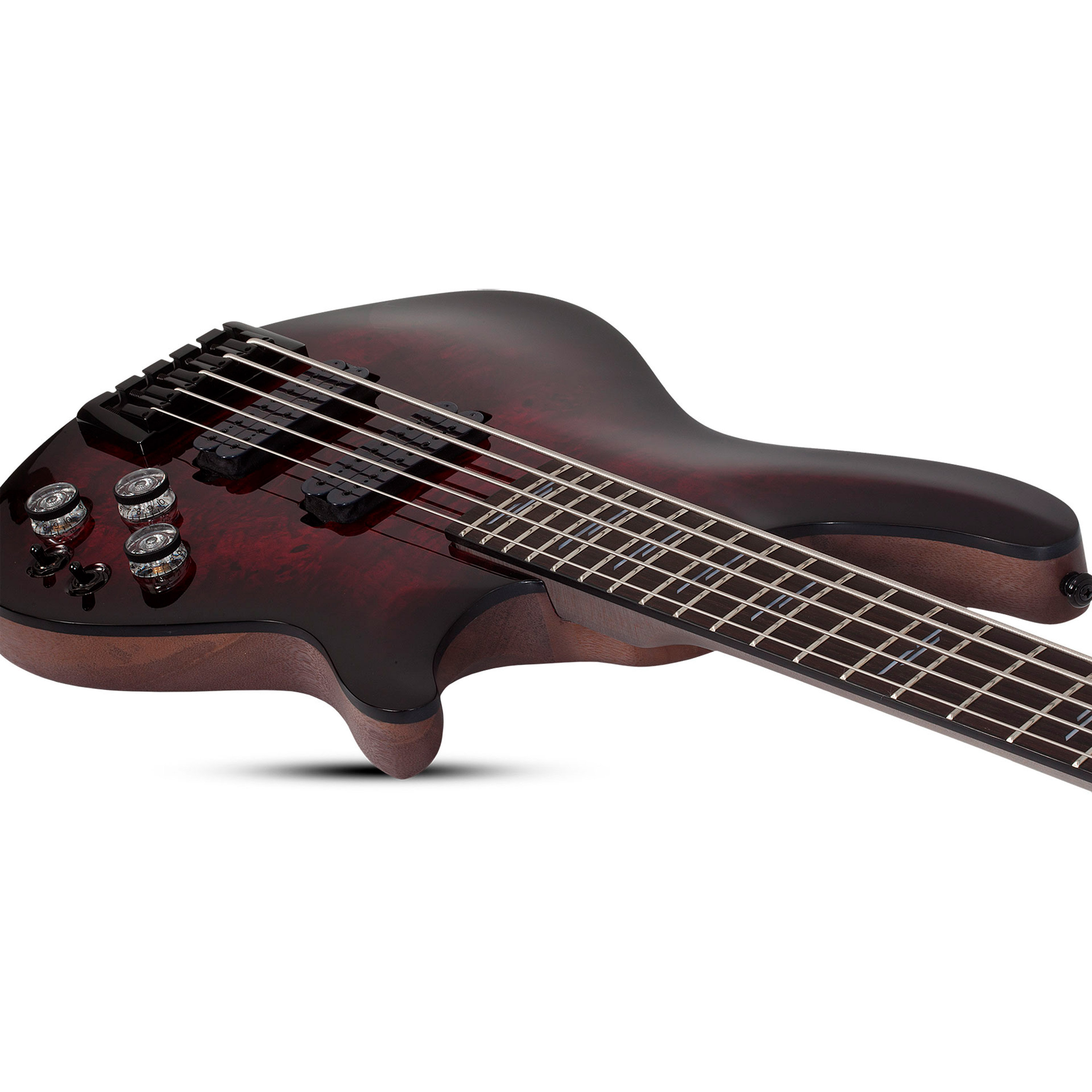 Schecter Omen Elite-5 - Black Cherry Burst - Basse électrique SonoVente.com