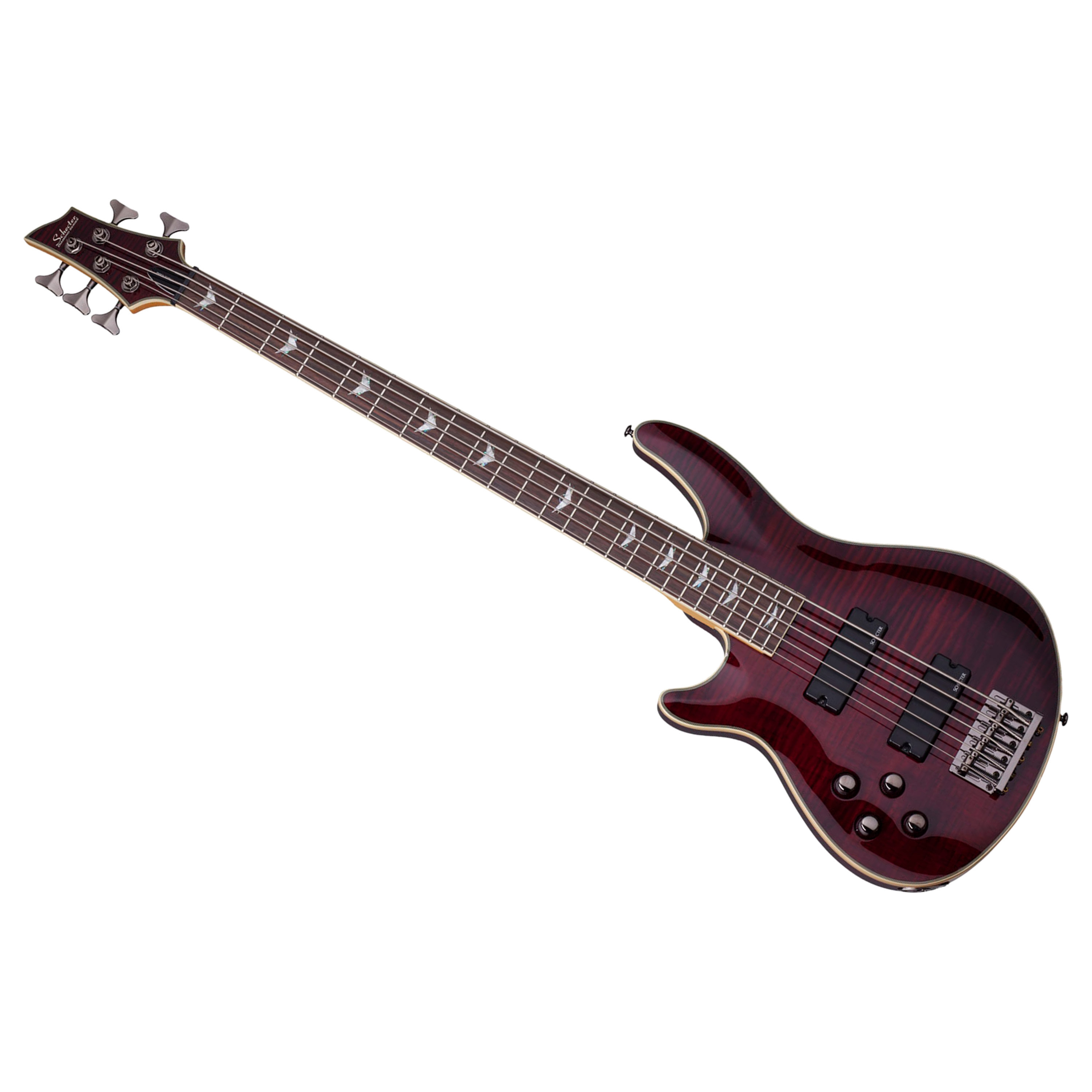 Schecter Omen Extreme 5 L - Black Cherry - Basse gaucher SonoVente.com