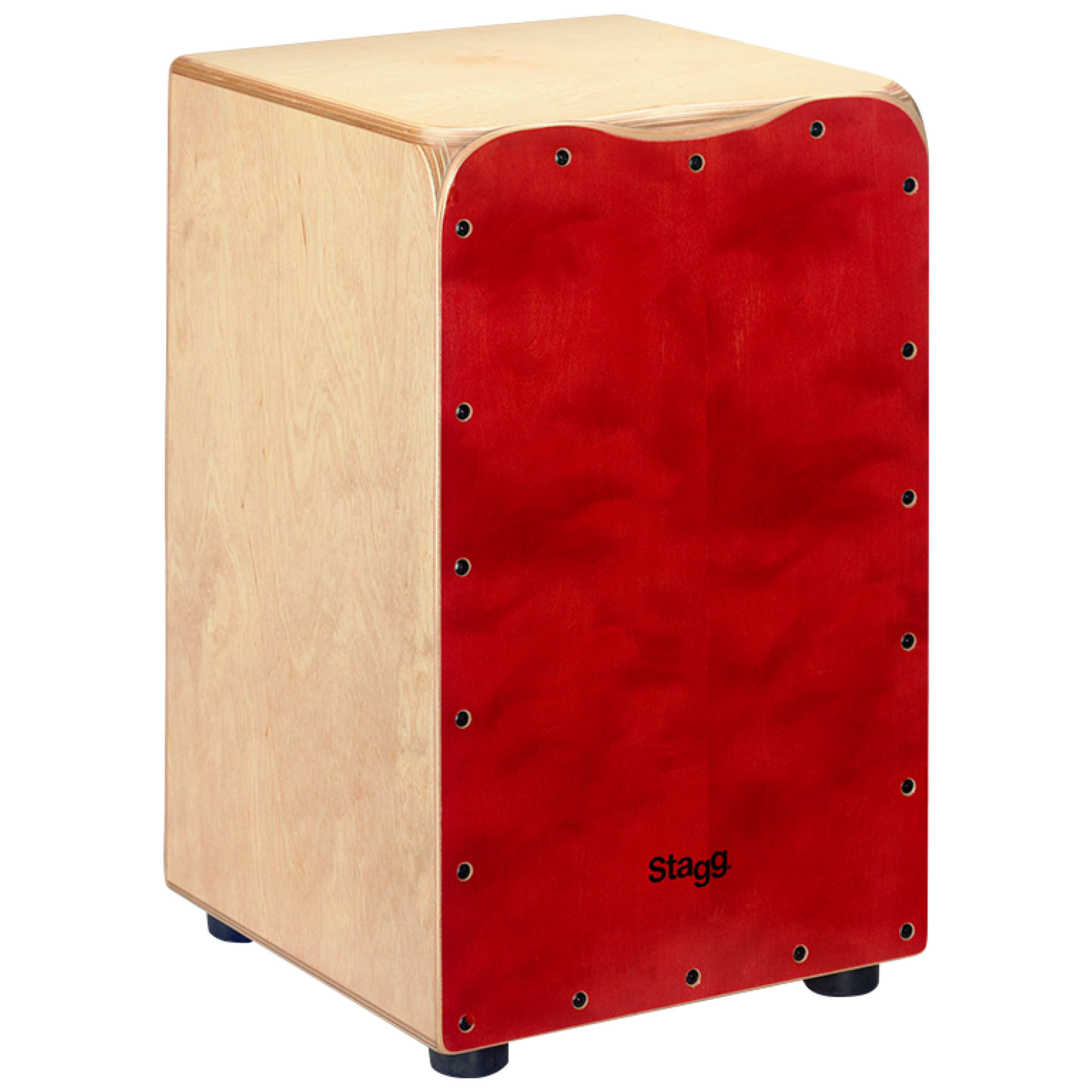 Stagg CAJ-50M-RD - Cajón en bouleau avec plaque de frappe rouge ...