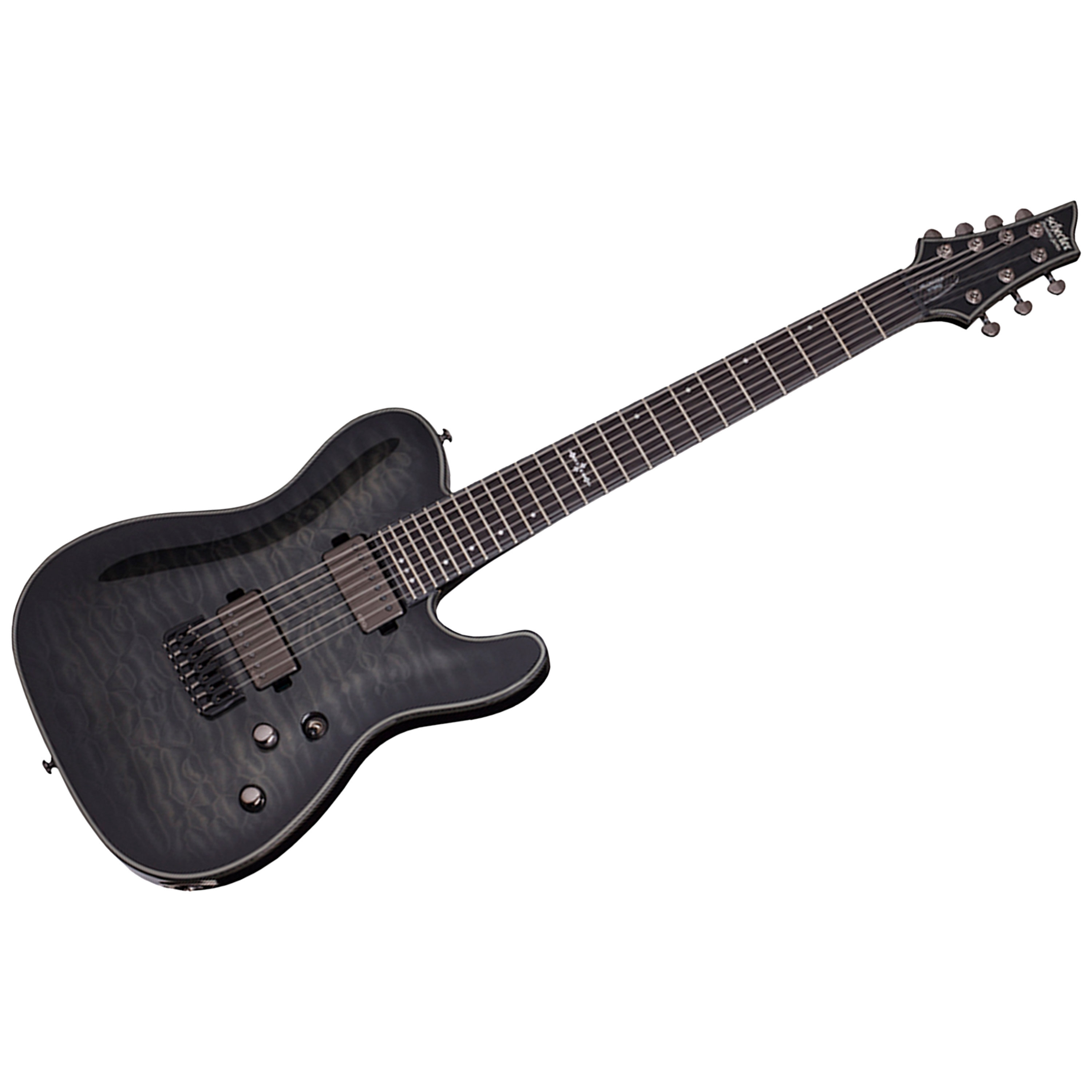 Schecter Hellraiser Hybrid PT-7 - Trans Black Burst - Guitare métal ...