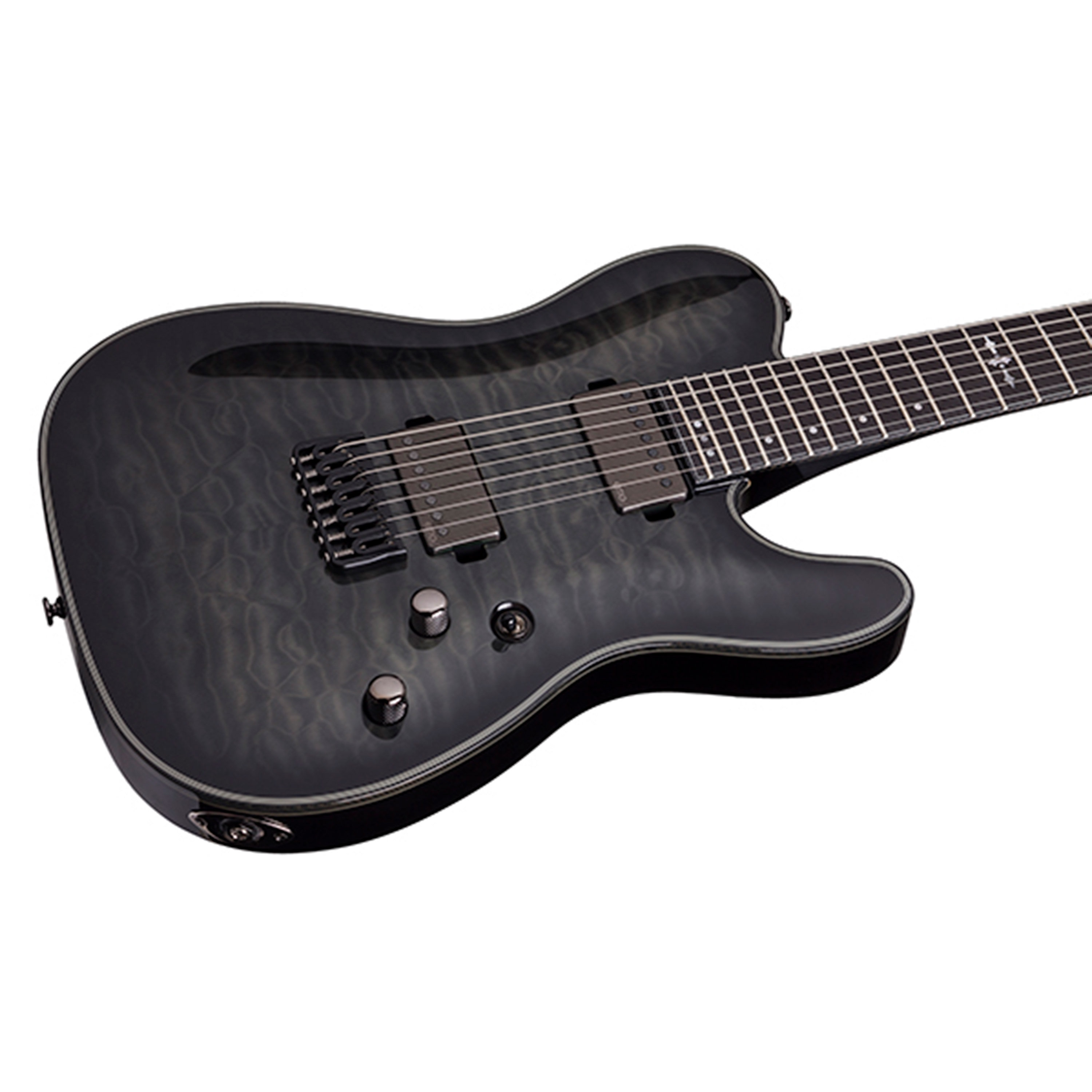 Schecter Hellraiser Hybrid PT-7 - Trans Black Burst - Guitare métal ...