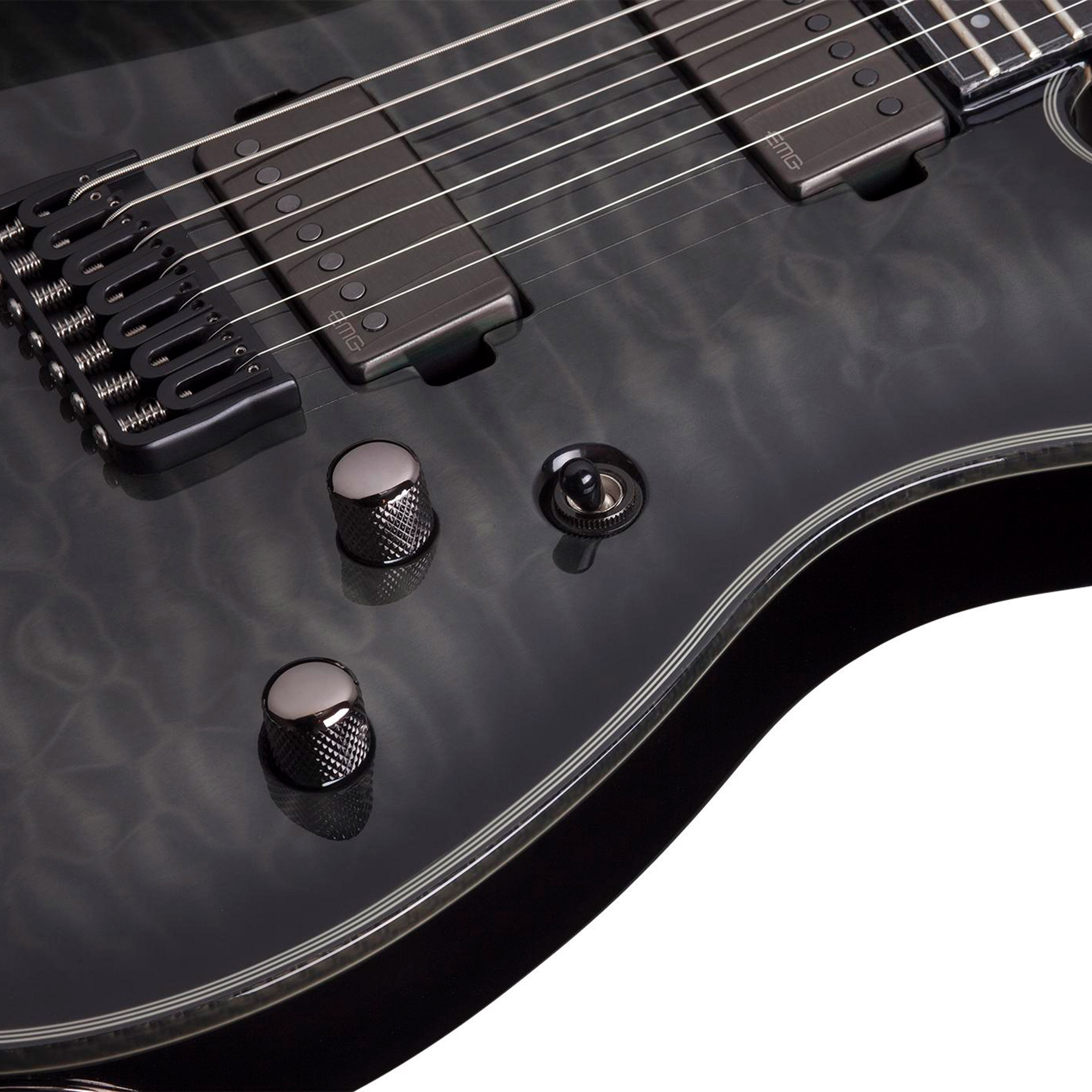 Schecter Hellraiser Hybrid PT-7 - Trans Black Burst - Guitare métal ...