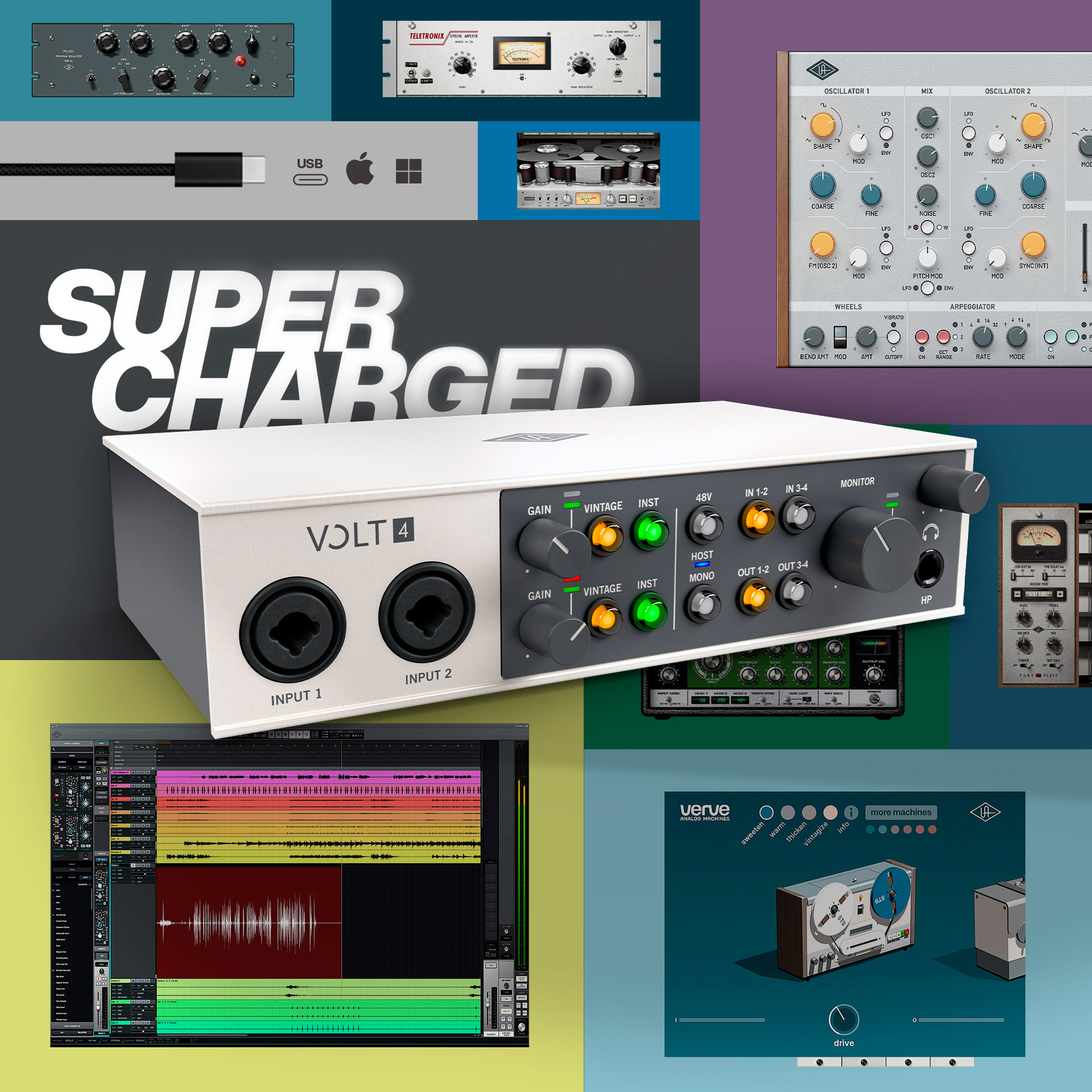 Universal Audio Volt 4 USB Recording Studio - Carte son SonoVente.com