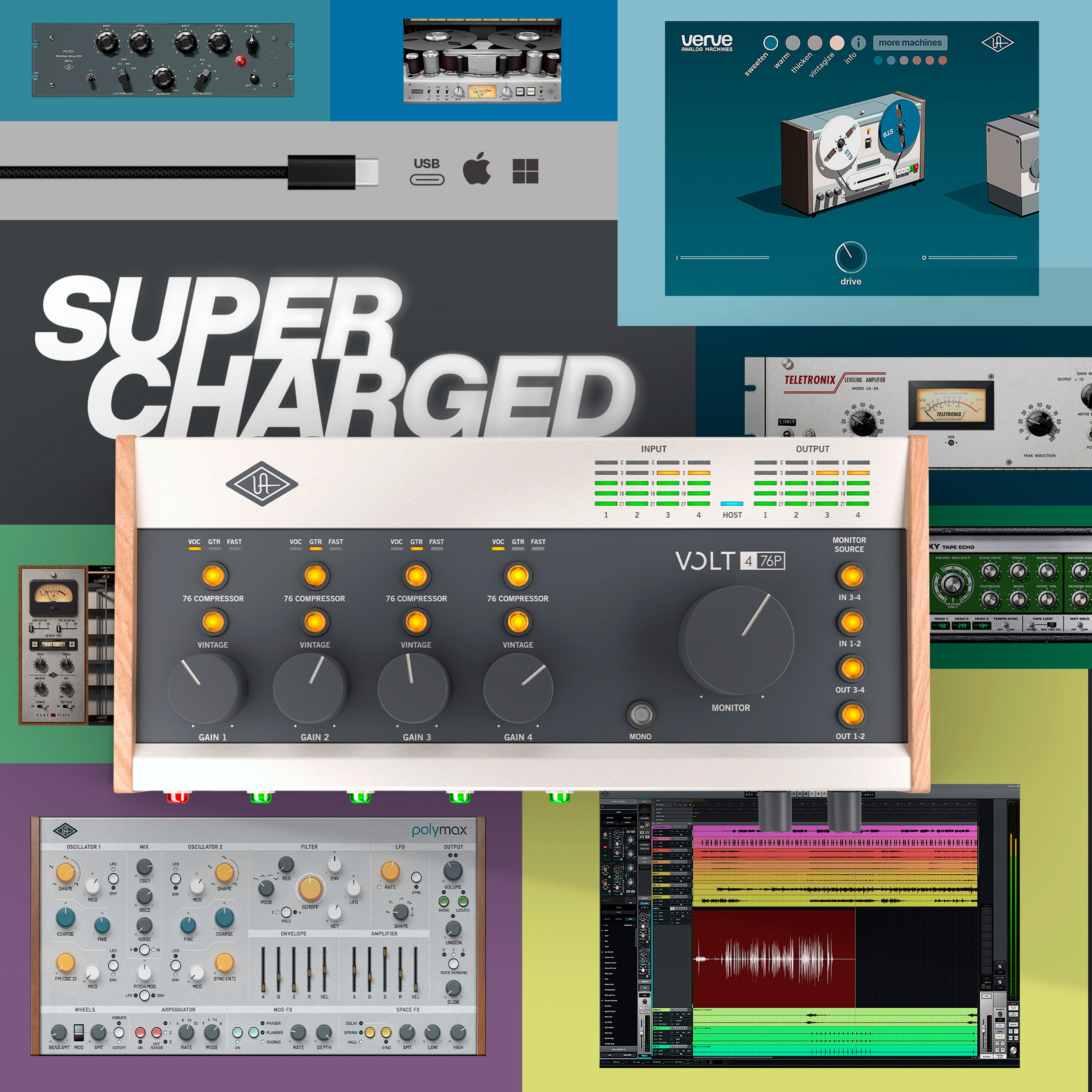 Universal Audio Volt 476P USB Recording Studio - Carte son SonoVente.com
