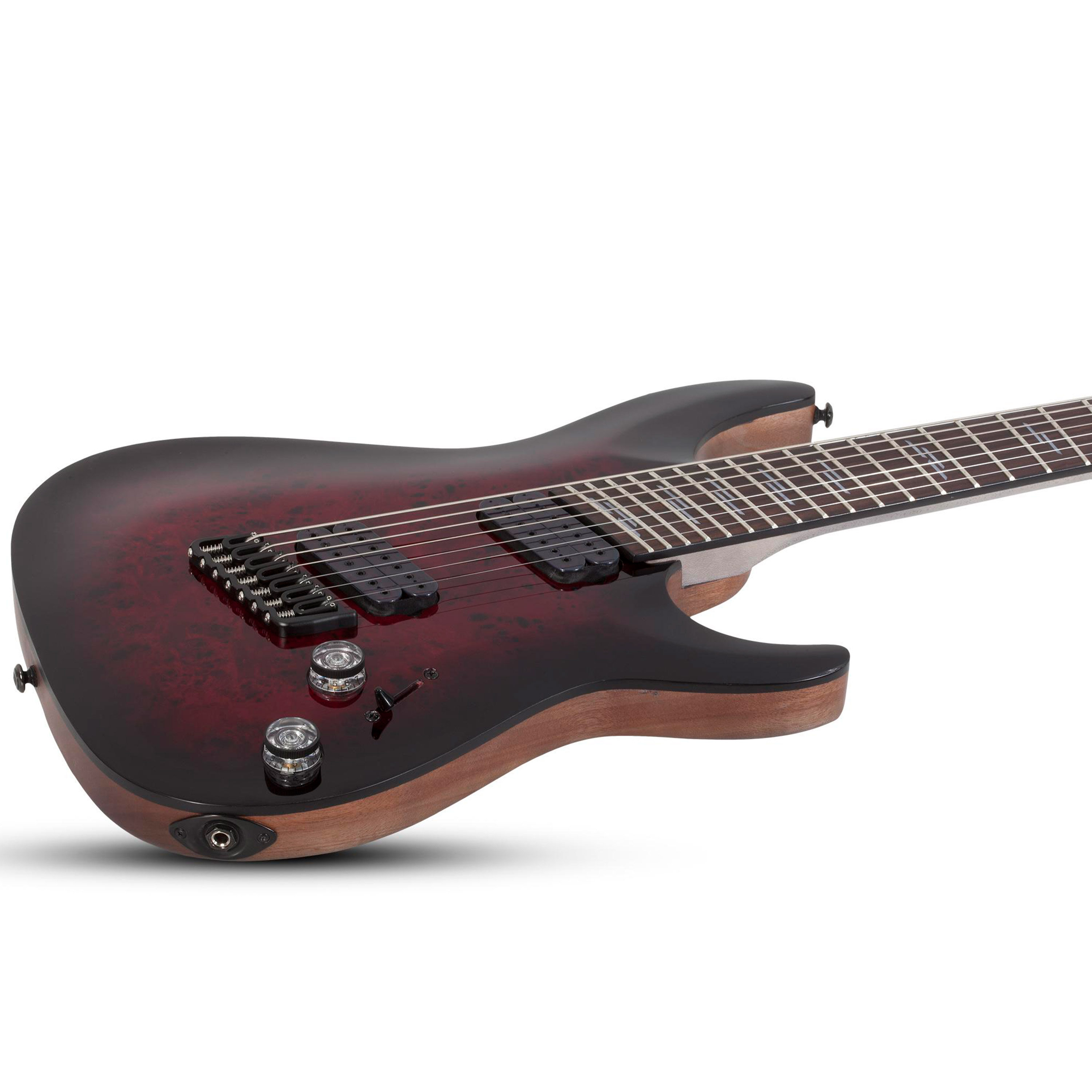 Schecter Omen Elite 7 Multi-scale - Black Cherry Burst - Guitare métal ...