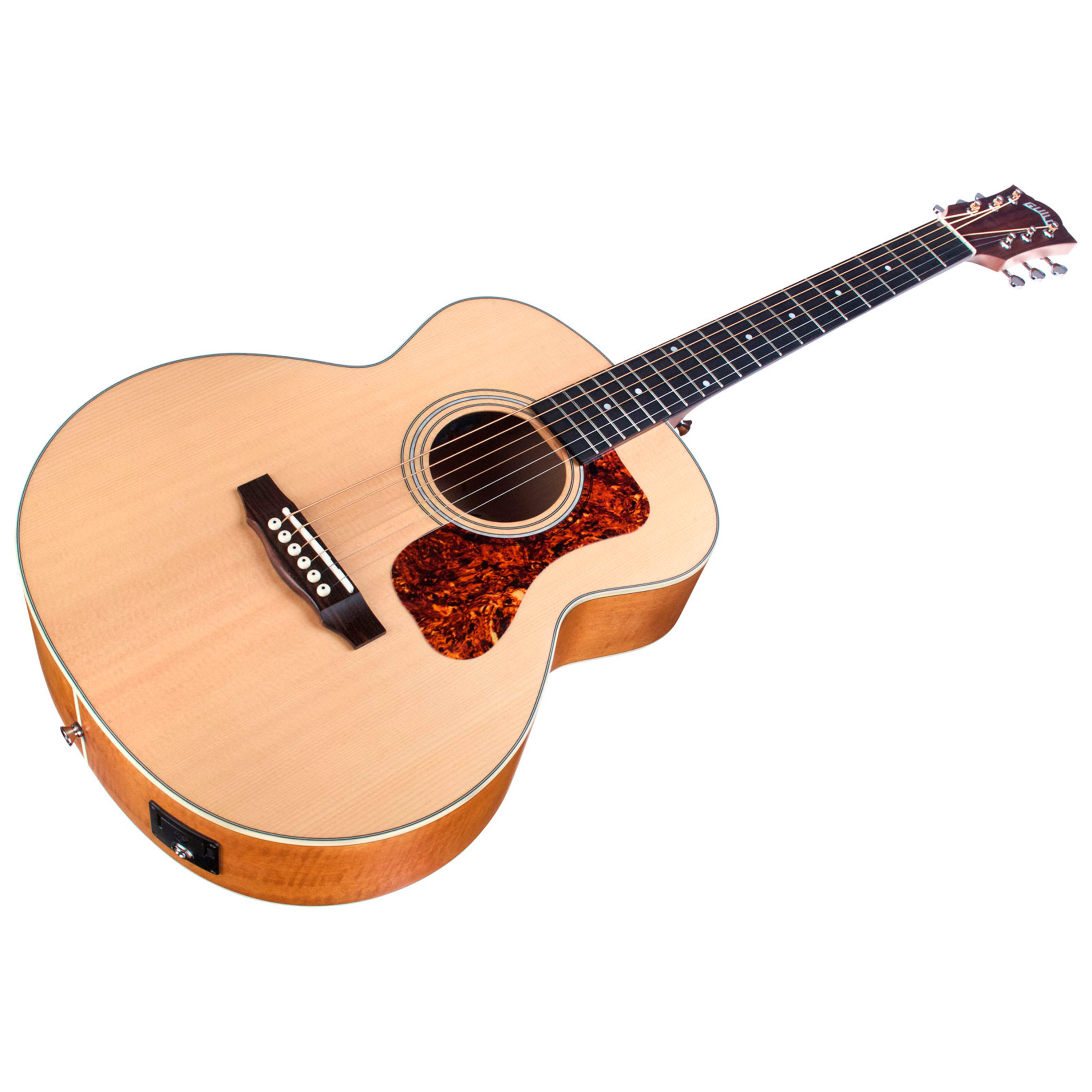 Guild Jumbo Junior Flame Maple - Guitare folk électro SonoVente.com