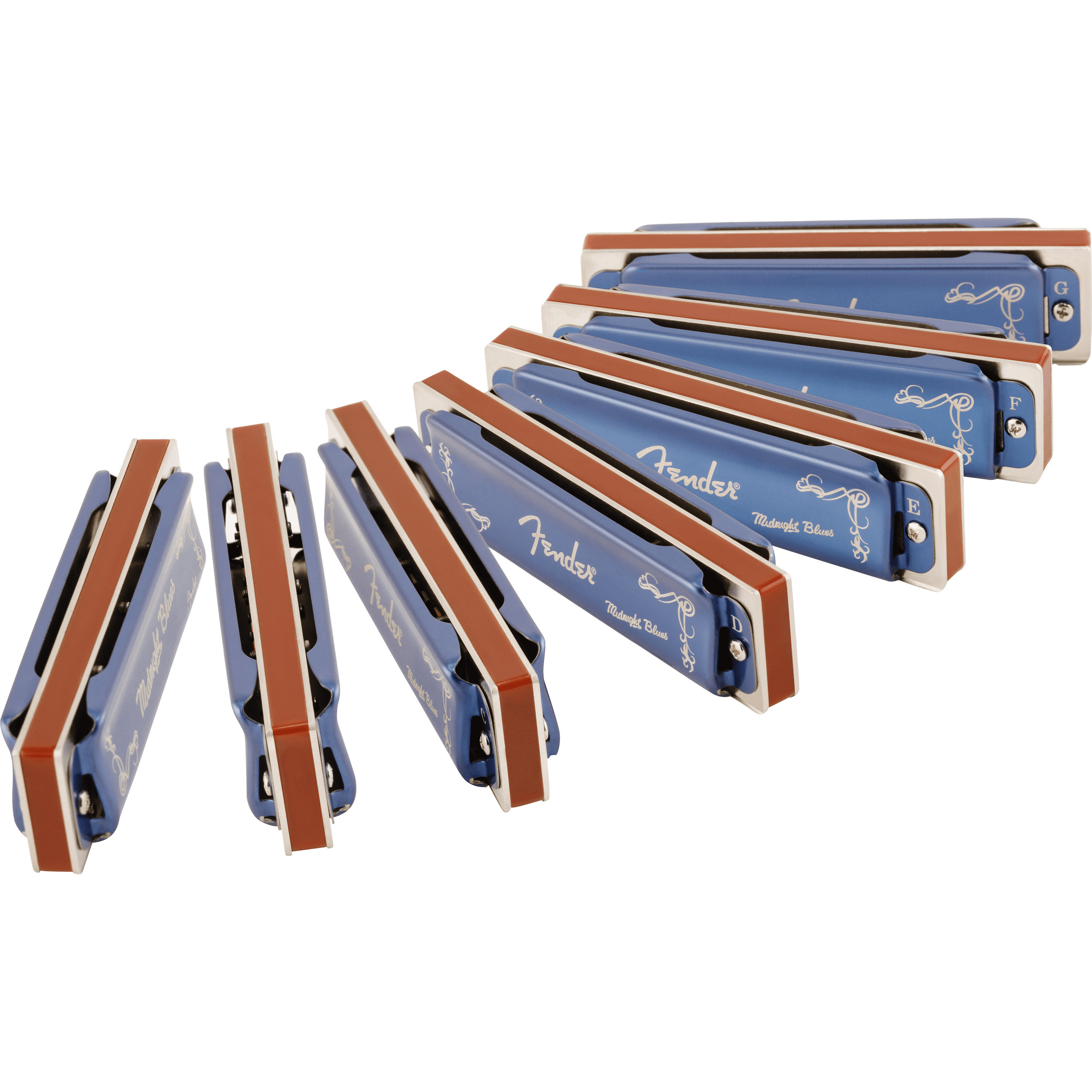 Fender Midnight Blues Harmonica Pack de 7 - Harmonica chromatique ...