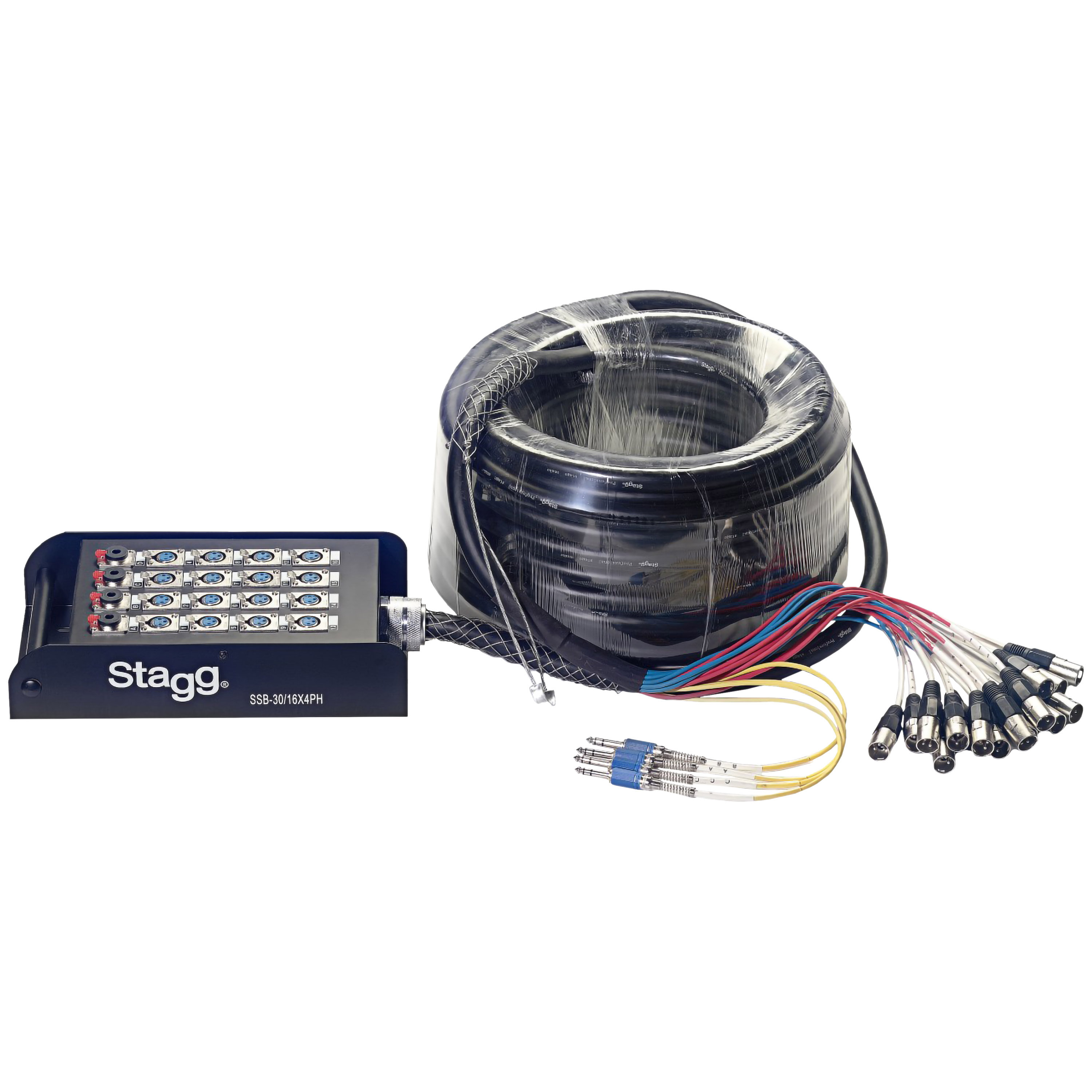 Stagg SSB-30/16X4PH - Boîtier de scène 16 entrées XLR / 4 sorties Jack ...