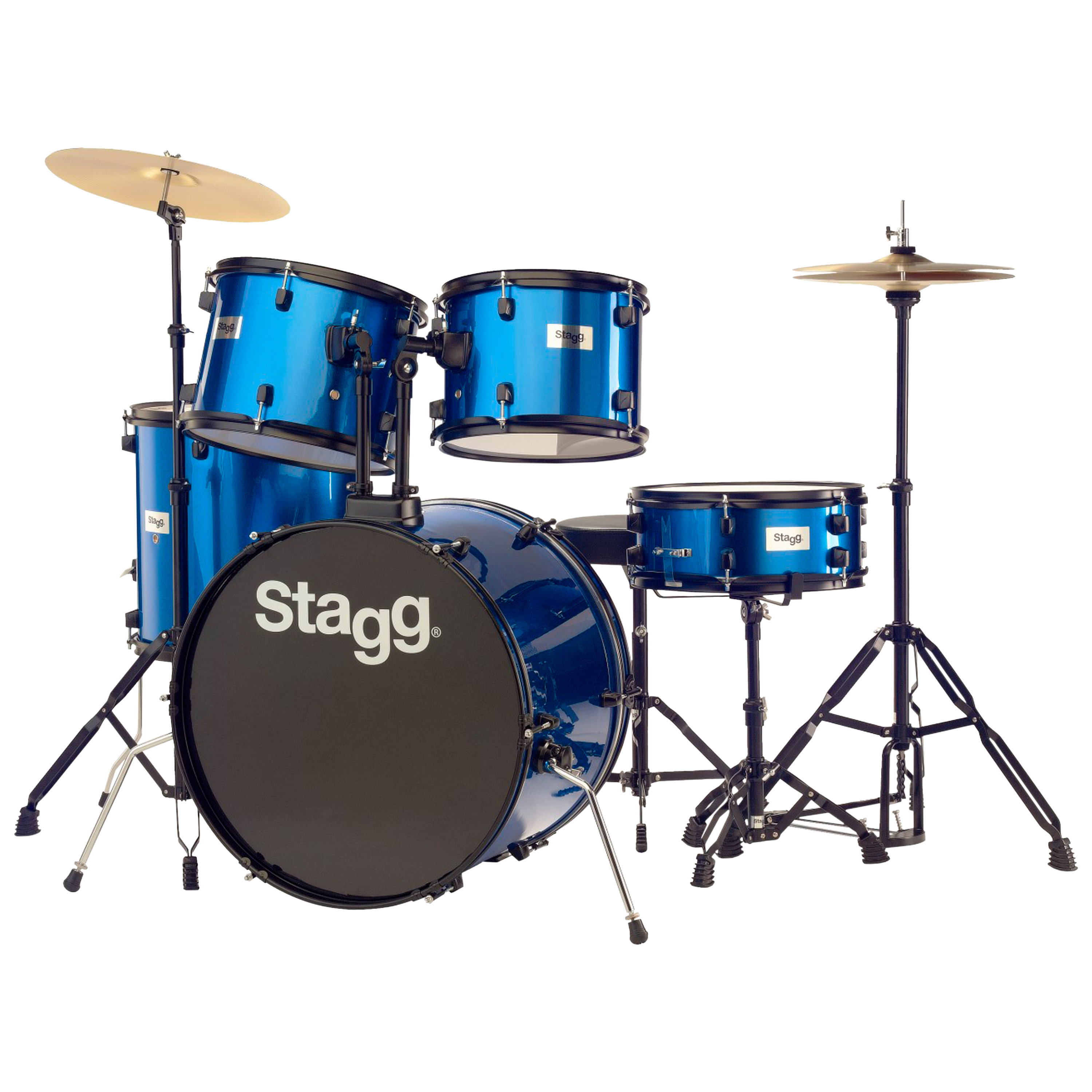 Stagg TIM122B BL - Batterie Acoustique 22 Bleue Complète - Batterie ...