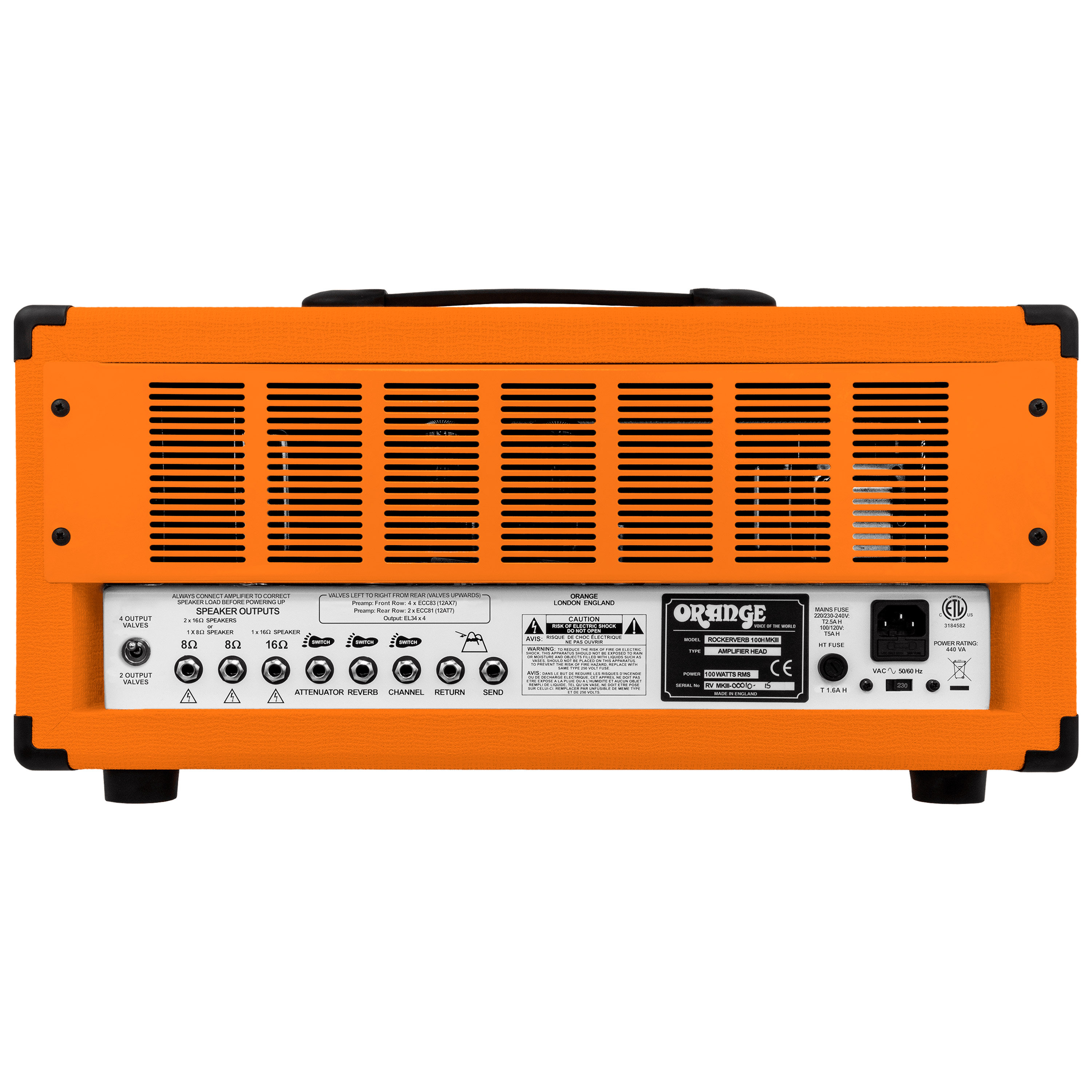 Orange Rockerverb 100W MKIII - Tête d'ampli guitare SonoVente.com