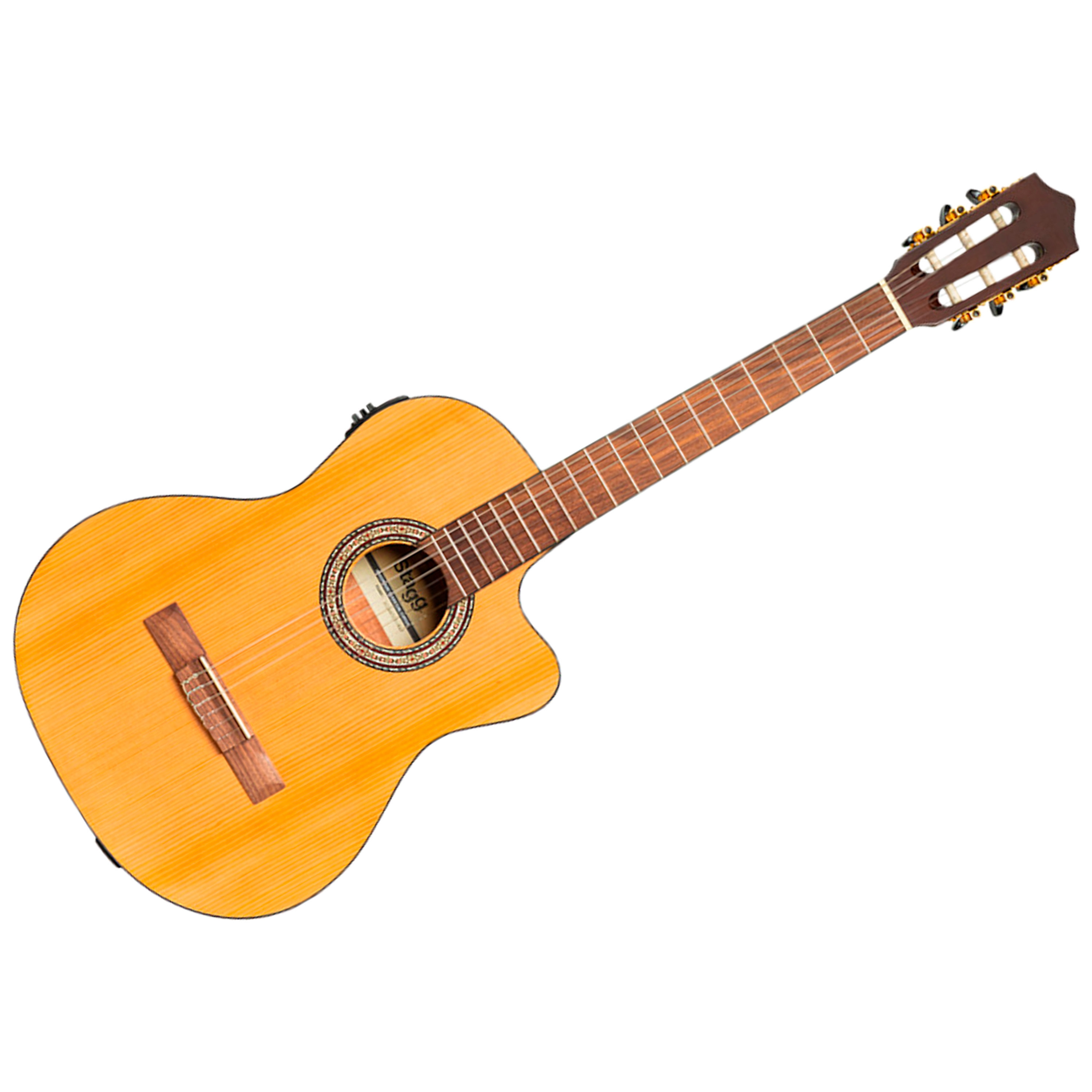Stagg SCL60 TCE NATURAL - Guitare électro nylon SonoVente.com