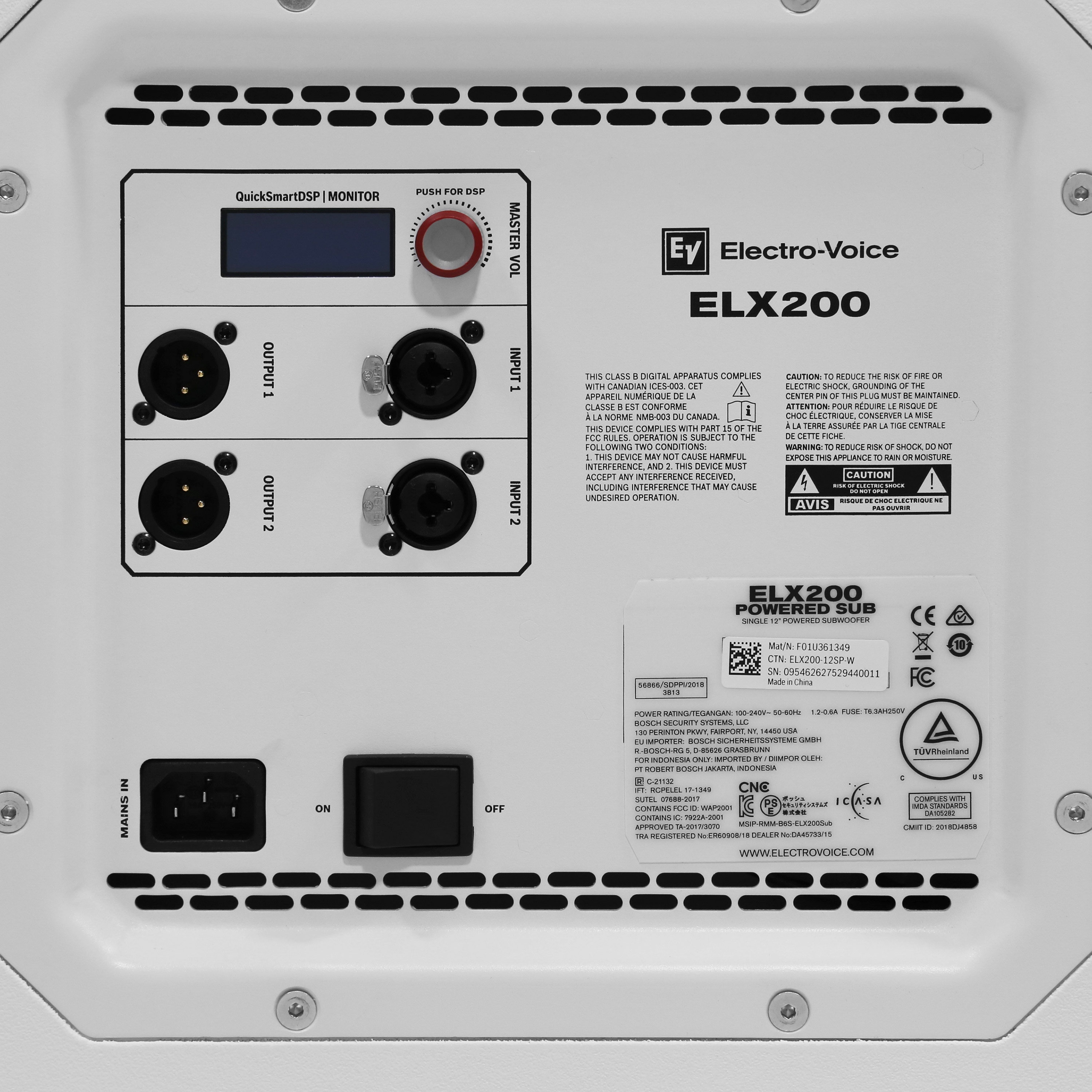 Electro-Voice ELX200-12SP-W White - Caisson de basses SonoVente.com