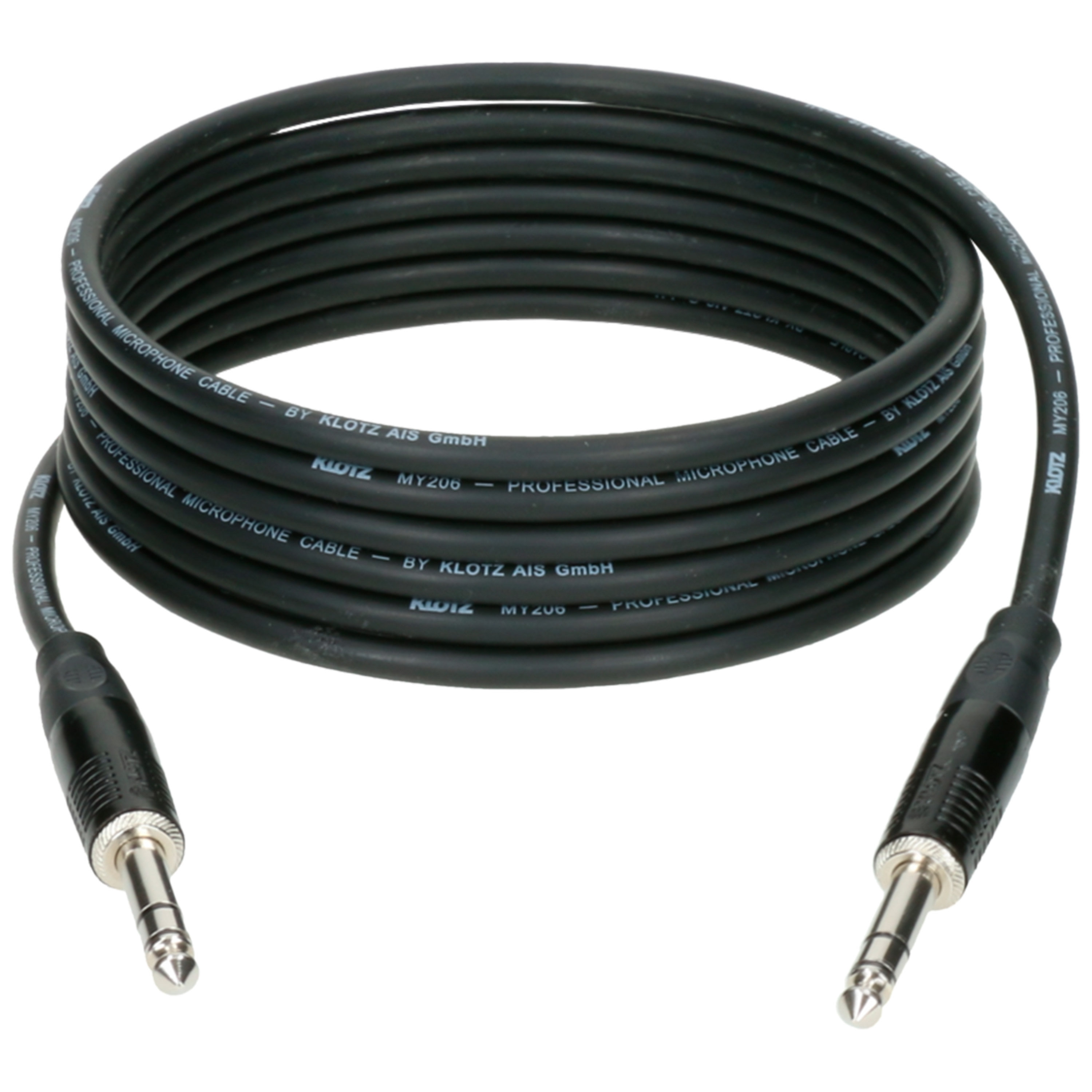 Klotz Câble Jack 6.35mm stéréo mâle Professionnel 2m noir - Câble micro ...