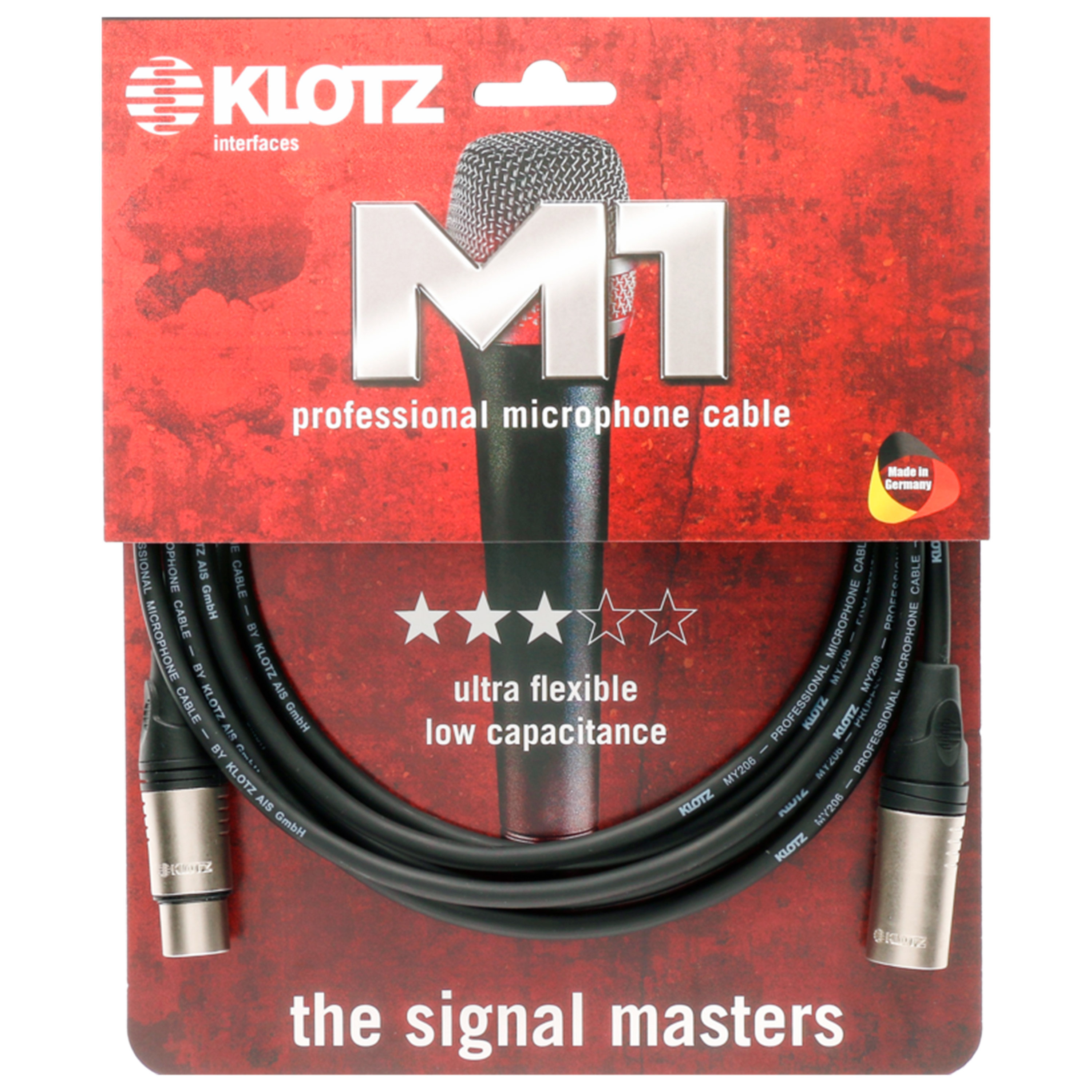 Klotz Câble M1 Pro XLR mâle/femelle, 10m - Câble micro SonoVente.com
