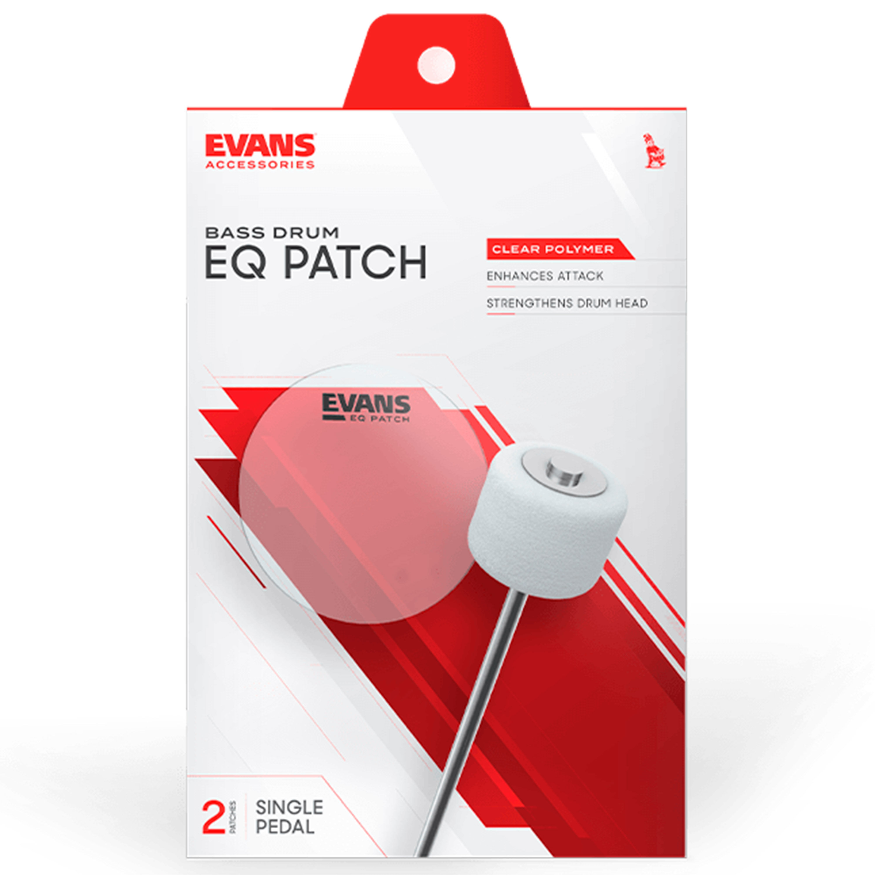 Evans EQPC1 - Patchs transparents pour grosse caisse (x2) - Basdrum ...