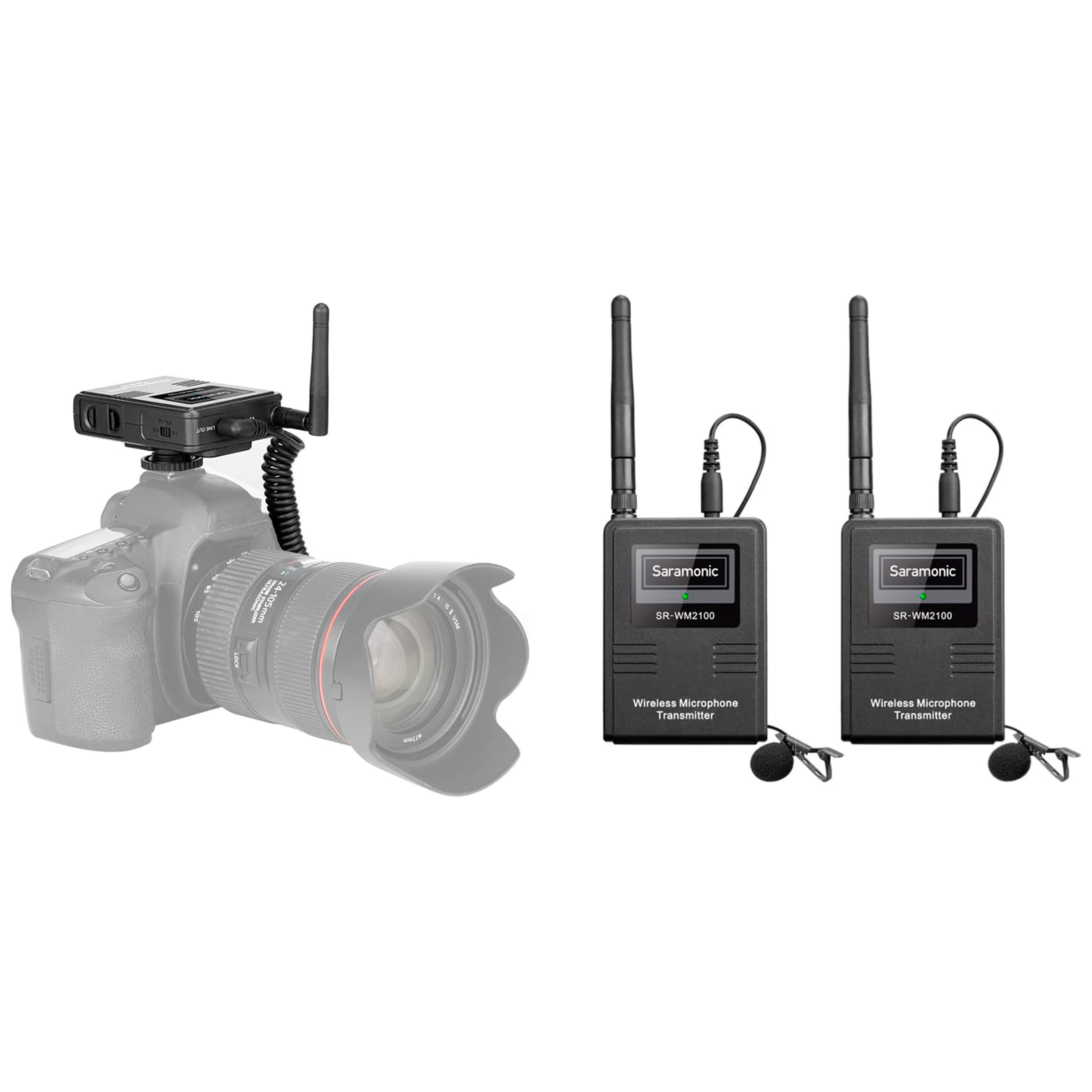 Saramonic SR-WM2100 (RX + TX + TX) - Micro HF chant SonoVente.com