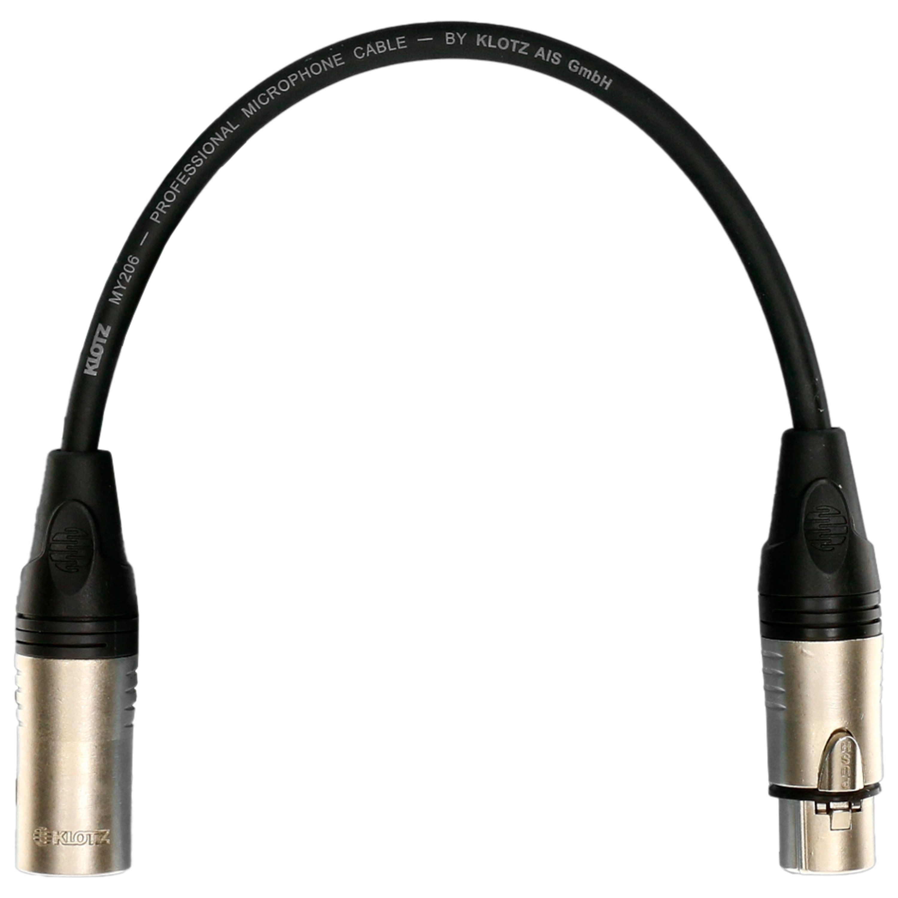 Klotz Câble Patch M1 Pro XLR mâle/femelle, 30cm - Câble Patch SonoVente.com