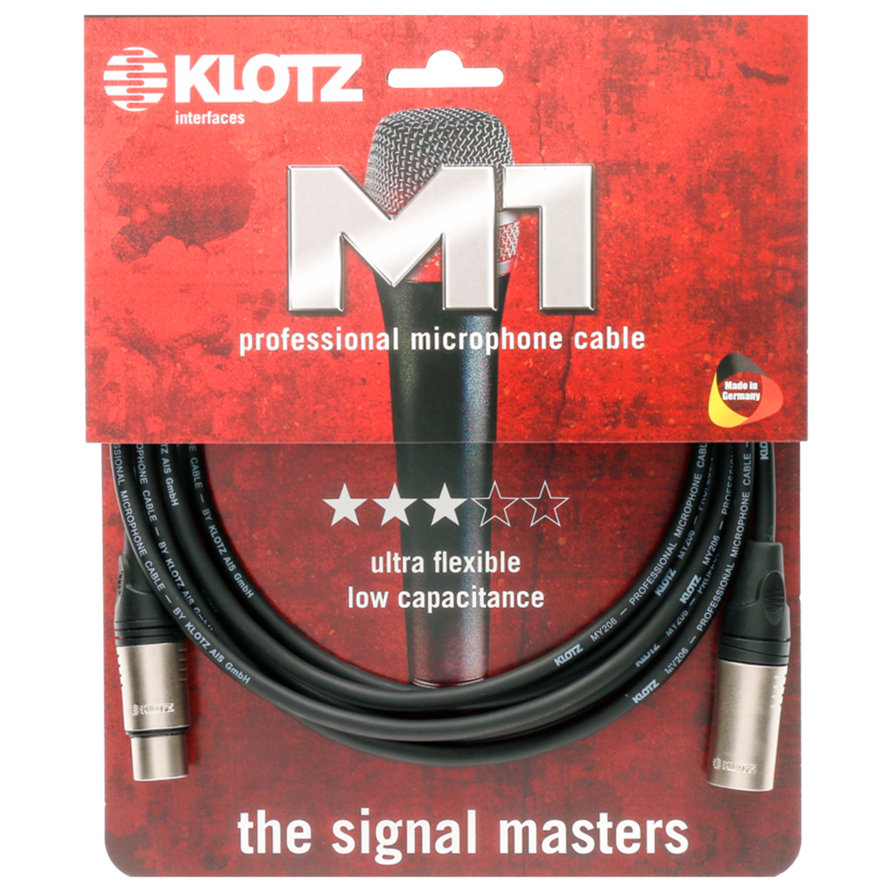 Klotz Câble M1 Pro XLR mâle/femelle, 15m - Câble micro SonoVente.com