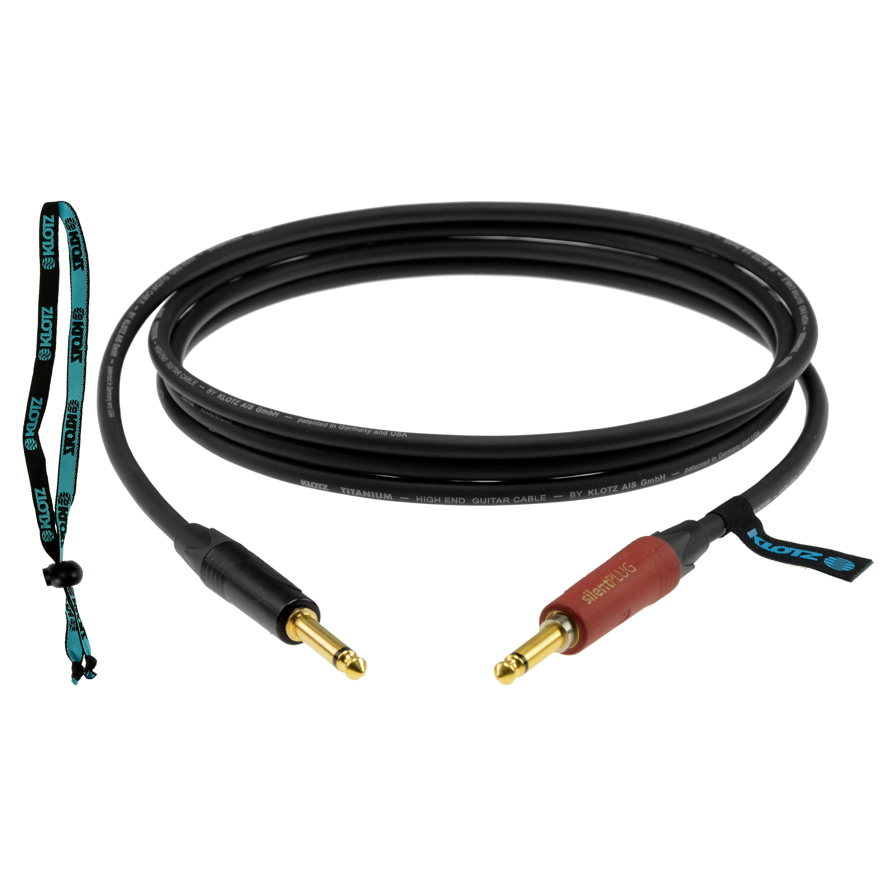 Klotz Câble Titanium Jack TS mâle/mâle Neutrik silentPLUG, 3m - Câble ...